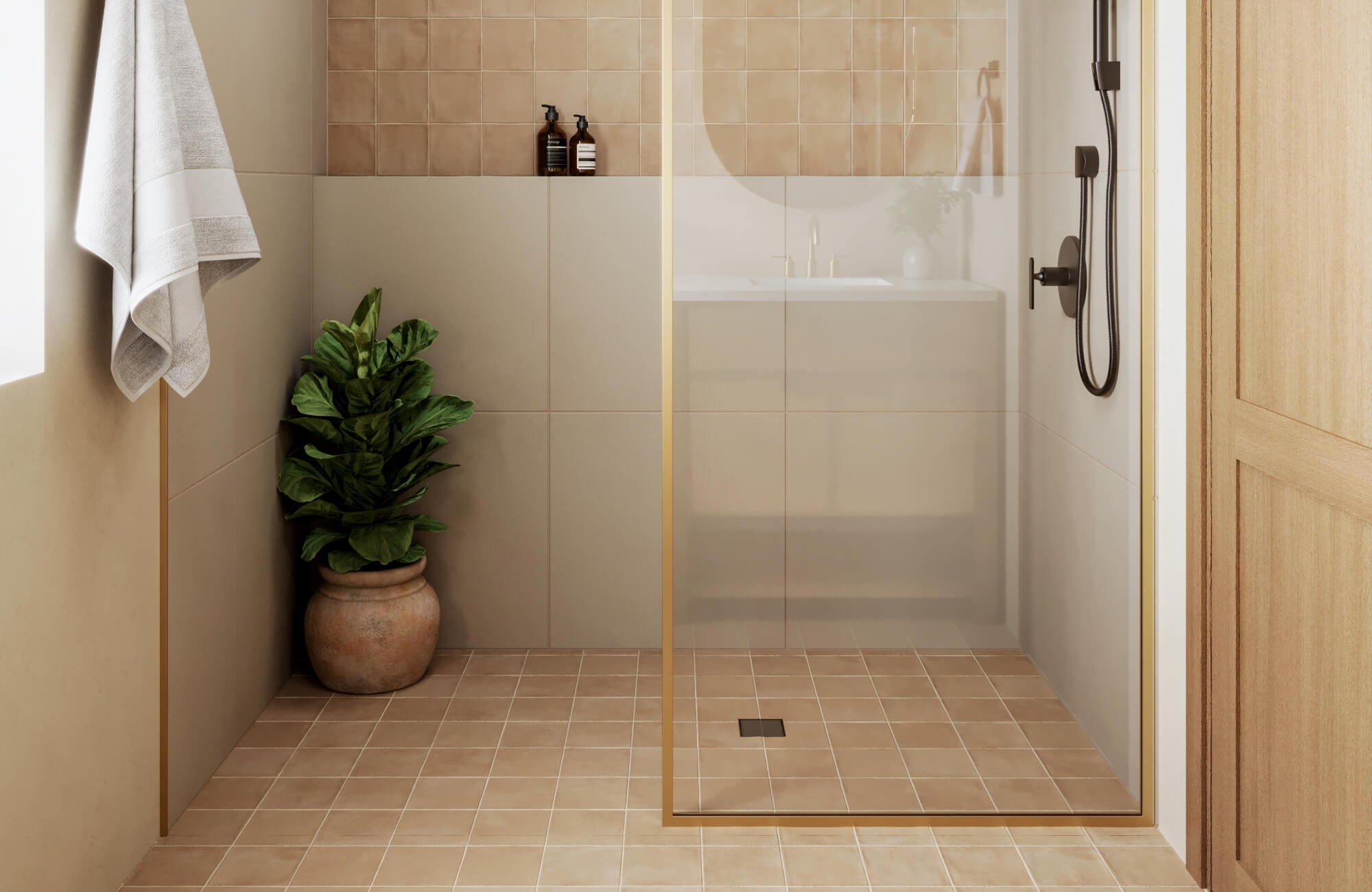 how to color bathroom tiles