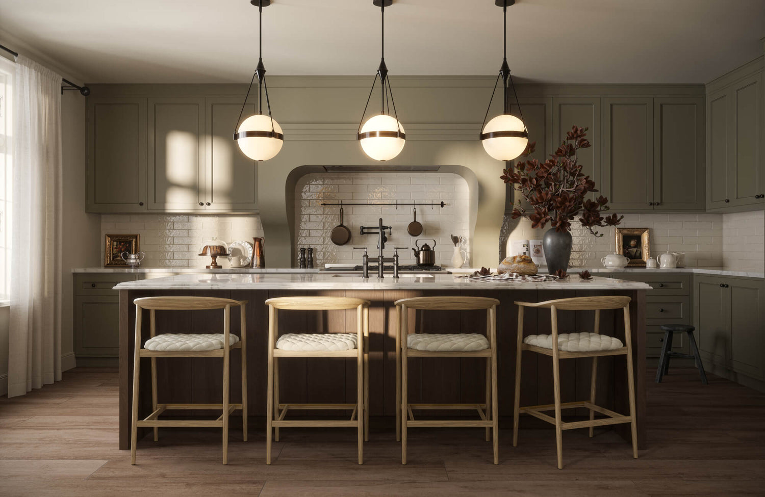 How To Pair Ceramic Tile Backsplash With Statement Countertops