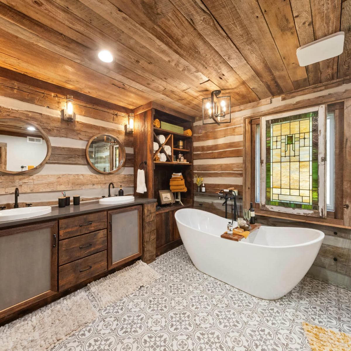 rustic bathroom suites