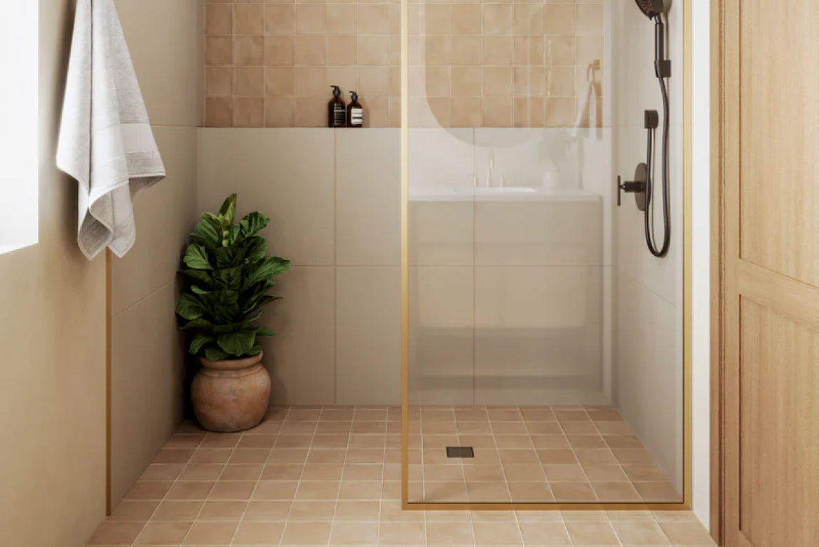 Beige Tile For Shower Floors | Mosaic, Non-Slip