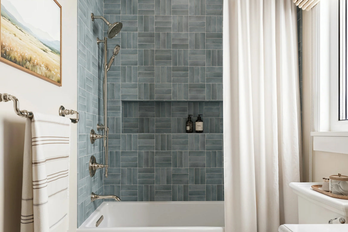 Blue Tile For Shower Walls | Waterproof