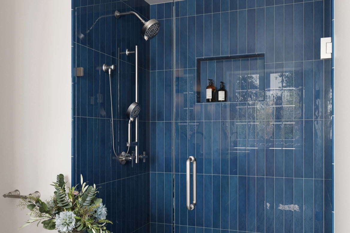 Blue Bathroom Tile | Shower, Floor & Wall - $2 Sample