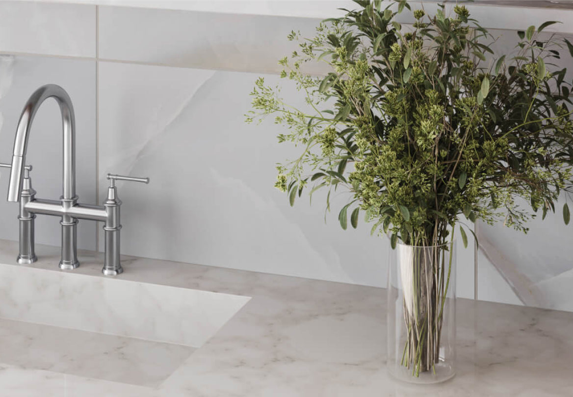 Light Grey Kitchen Tile