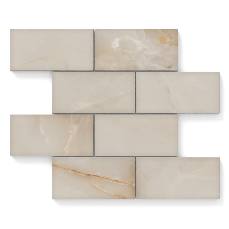 Astrid 3x6 Matte Porcelain Mosaic Tile in Sand
