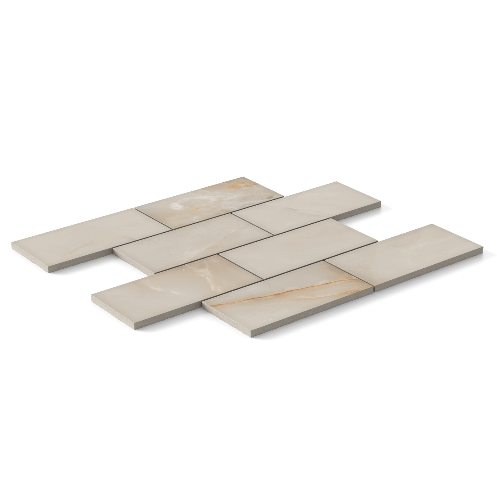 Astrid 3x6 Matte Porcelain Mosaic Tile in Sand