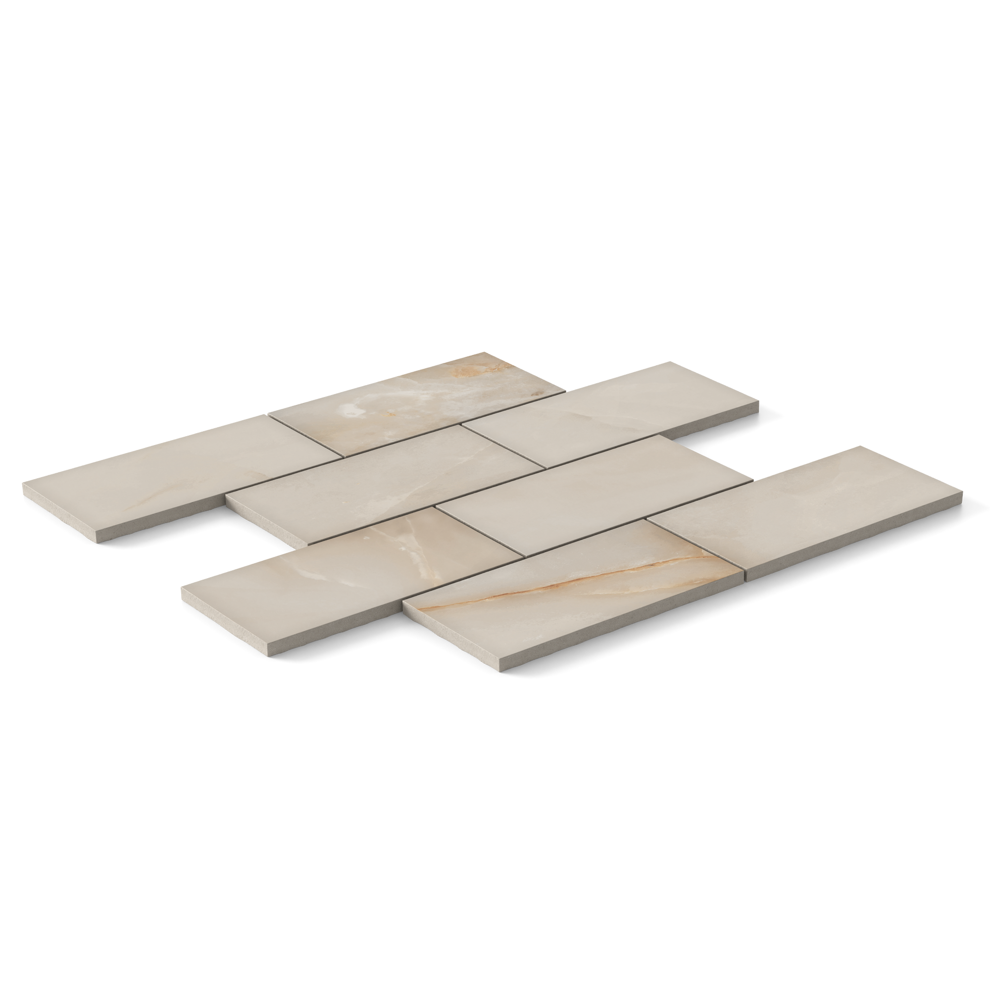 Astrid 3x6 Matte Porcelain Mosaic Tile in Sand