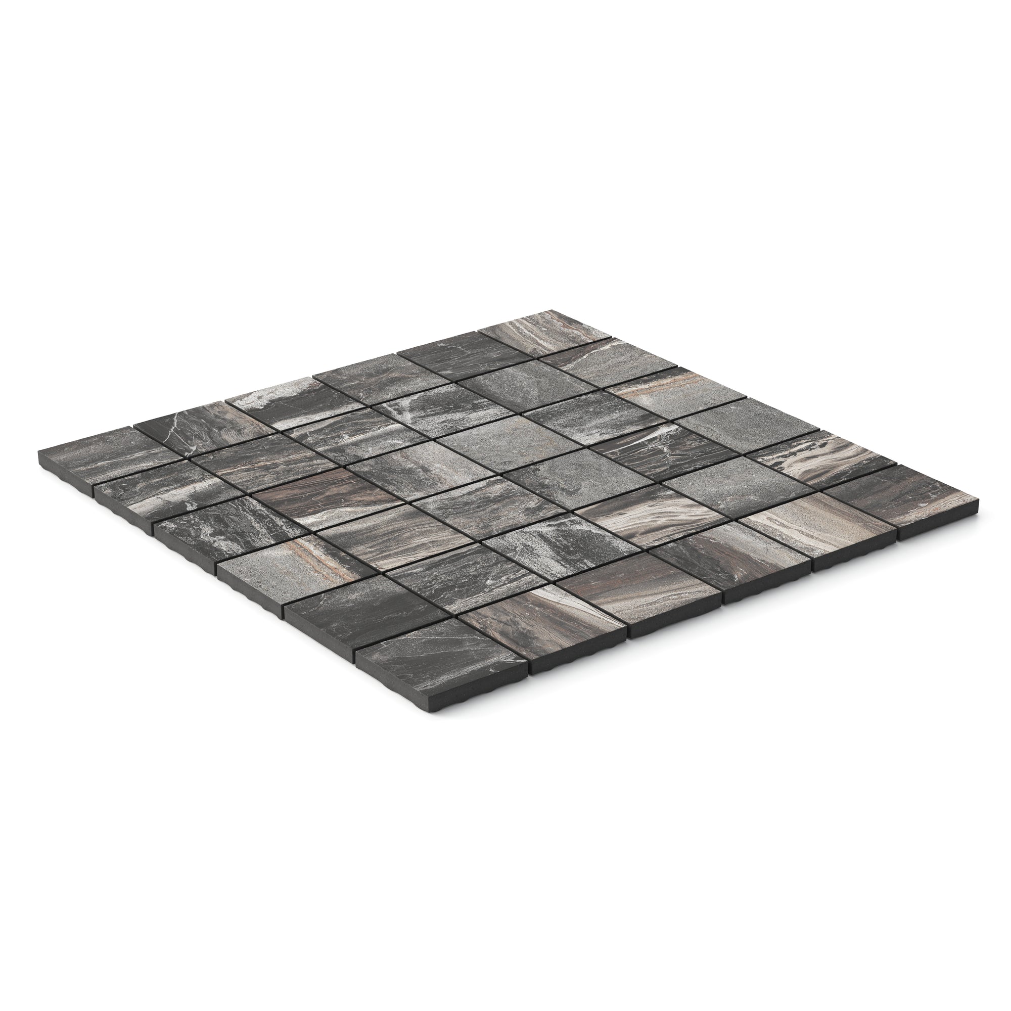 Harley 2x2 Matte Porcelain Mosaic Tile in Graphite