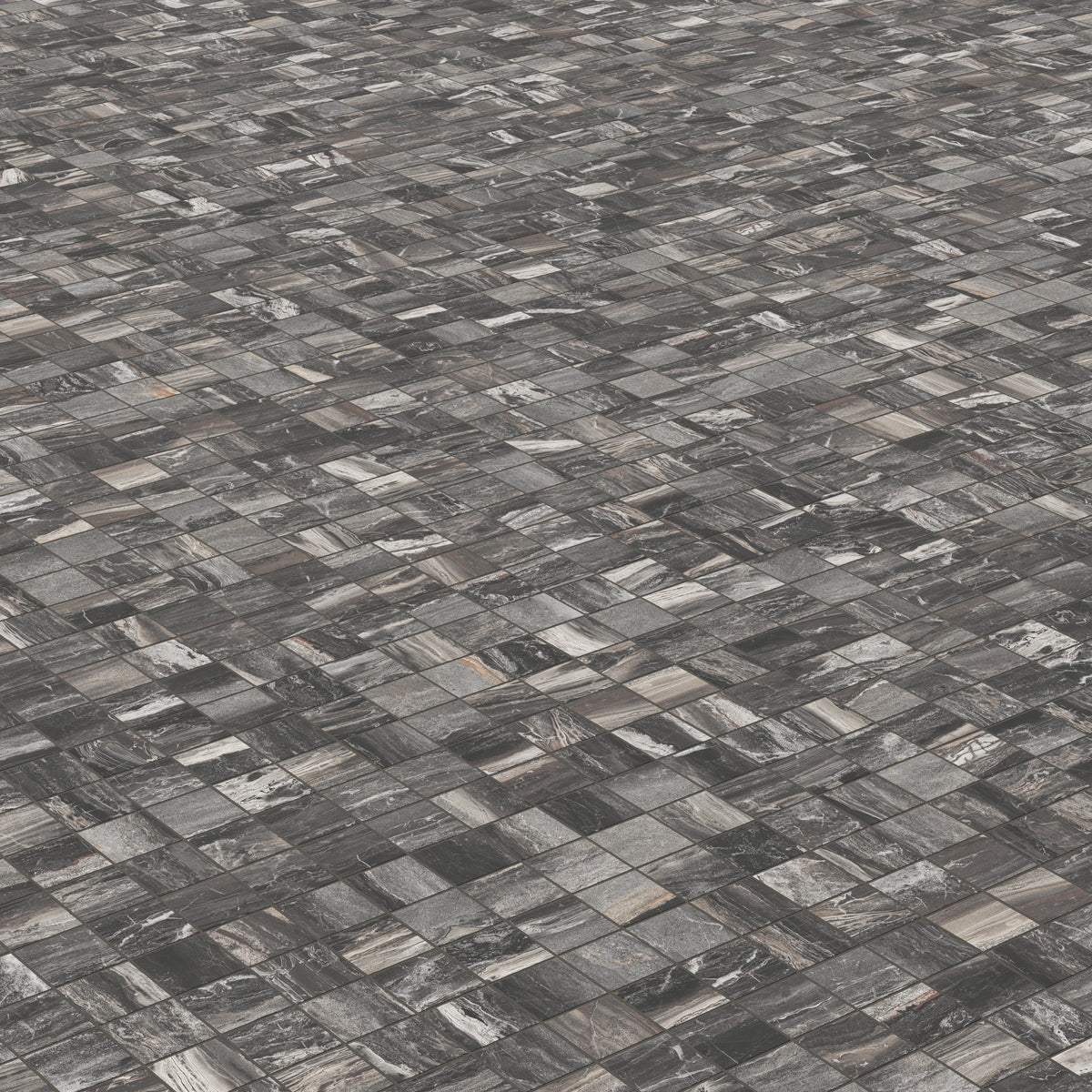 Harley 2x2 Matte Porcelain Mosaic Tile in Graphite