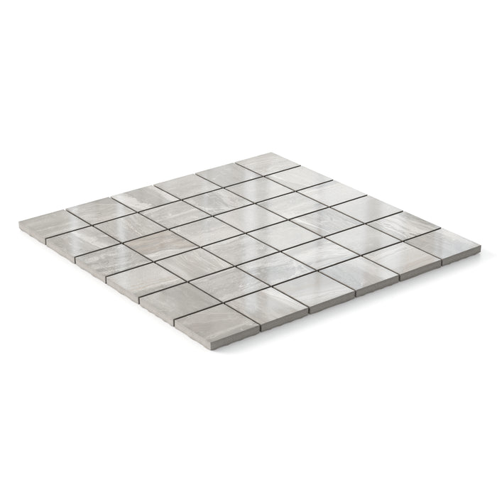 Harley 2x2 Polished Porcelain Mosaic Tile in Taupe
