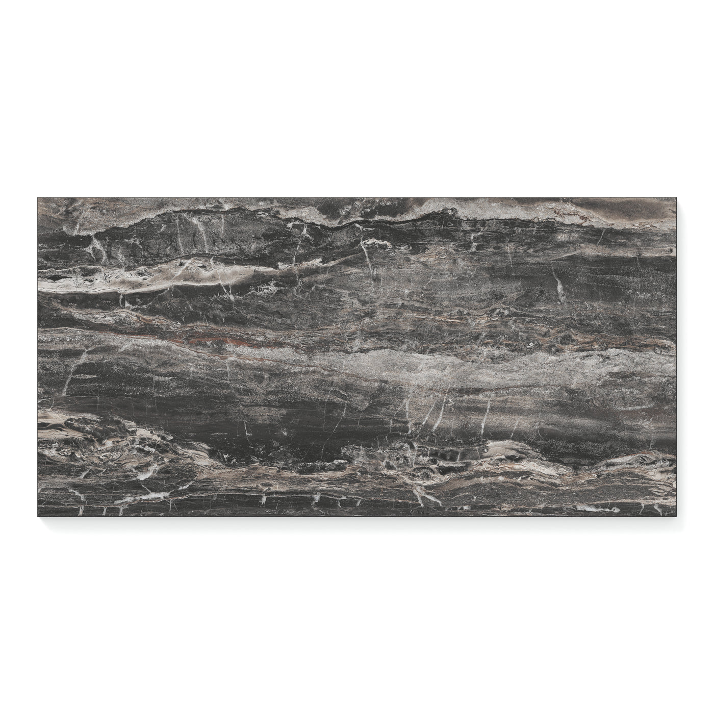 Harley 12x24 Polished Porcelain Tile in Graphite