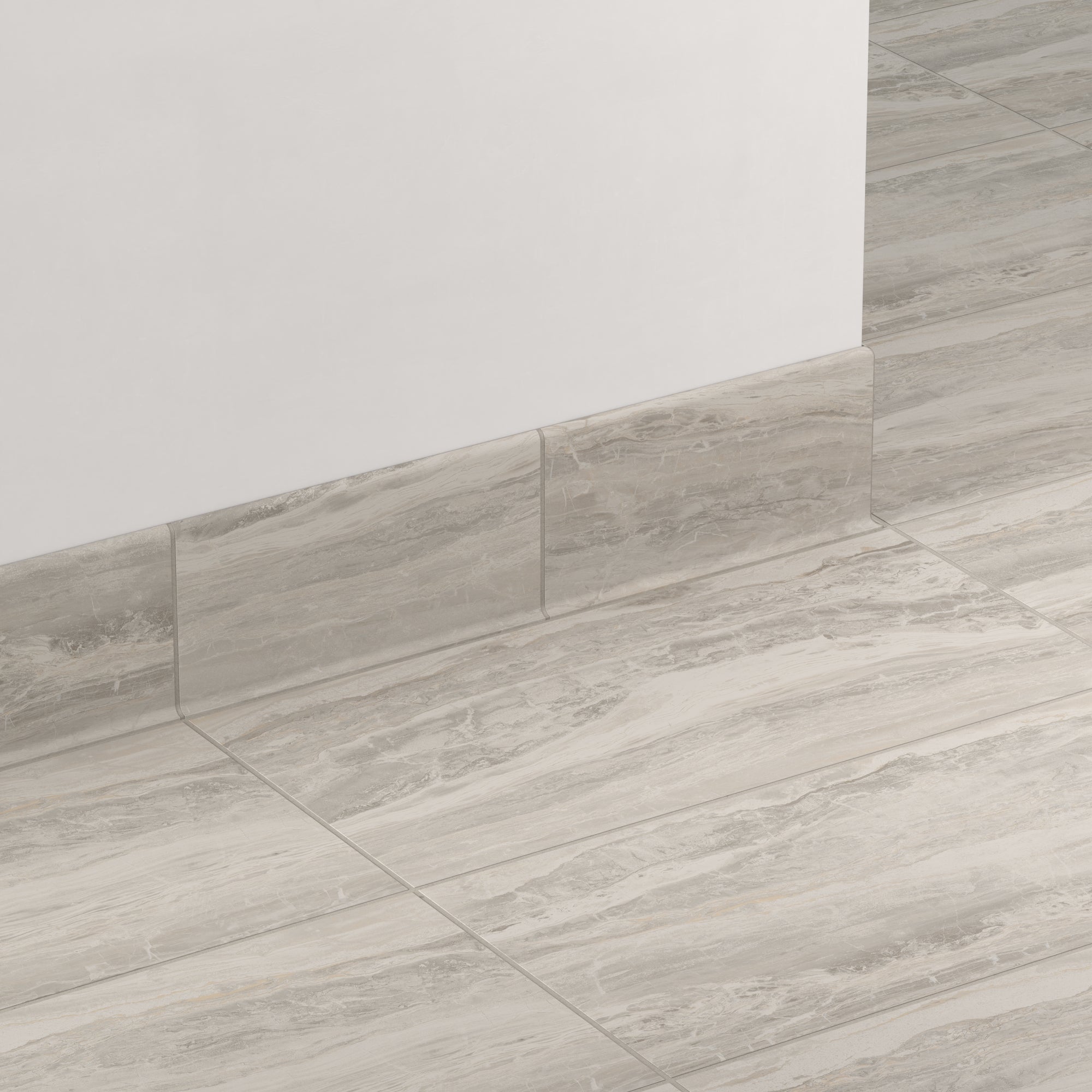 Harley 6x12 Matte Porcelain Cove Base Tile in Greige