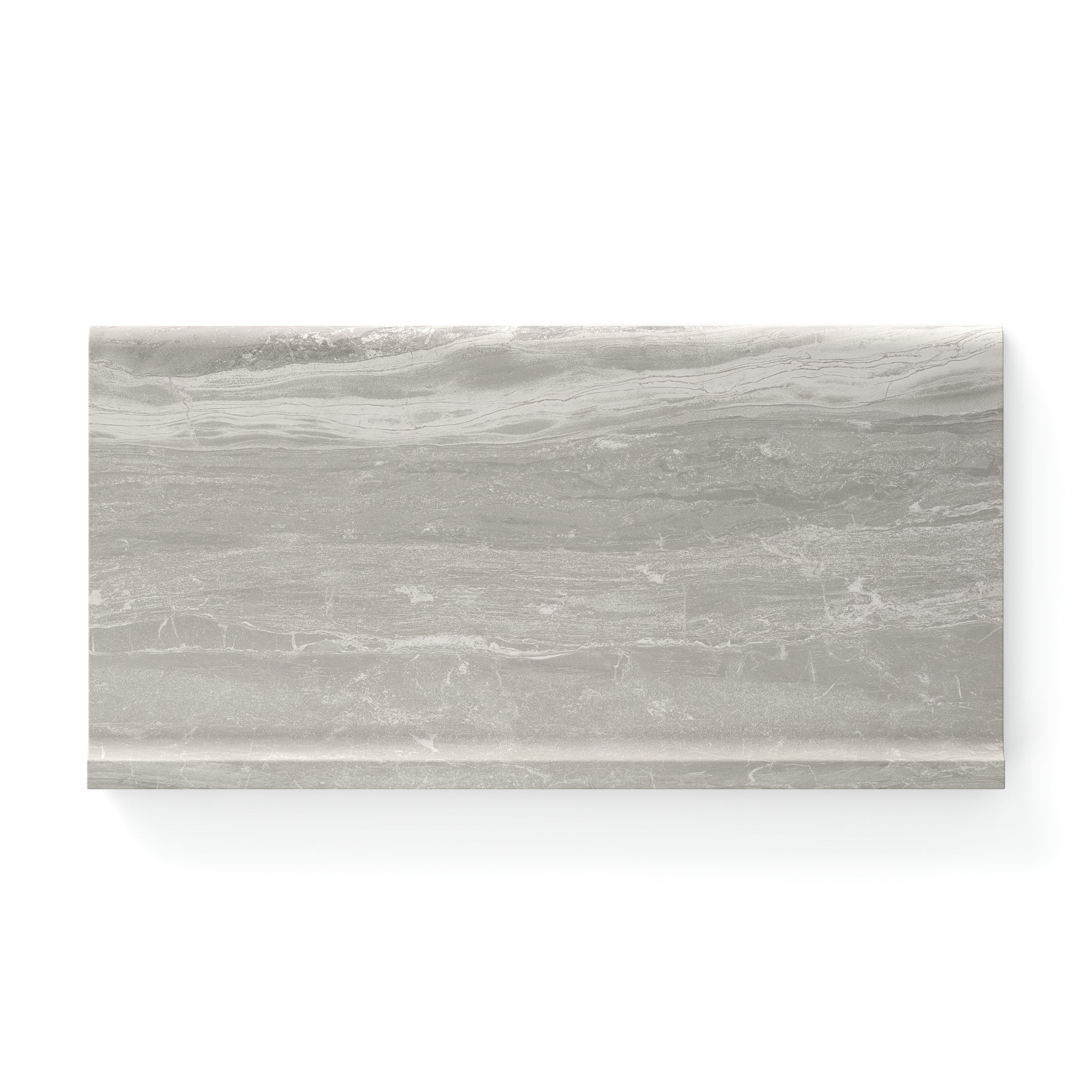 Harley 6x12 Matte Porcelain Cove Base Tile in Taupe