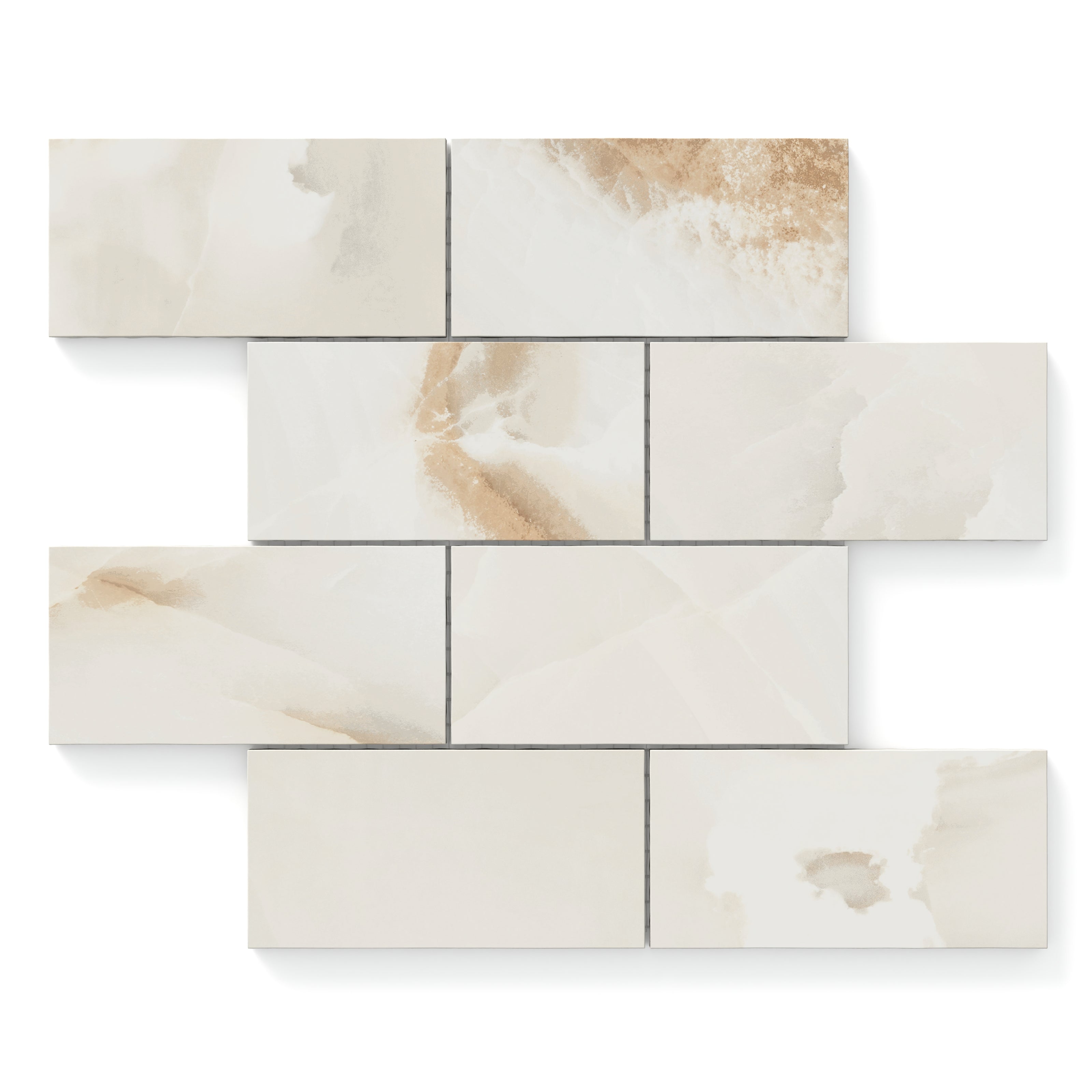 Astrid 3x6 Matte Porcelain Mosaic Tile in Alabaster