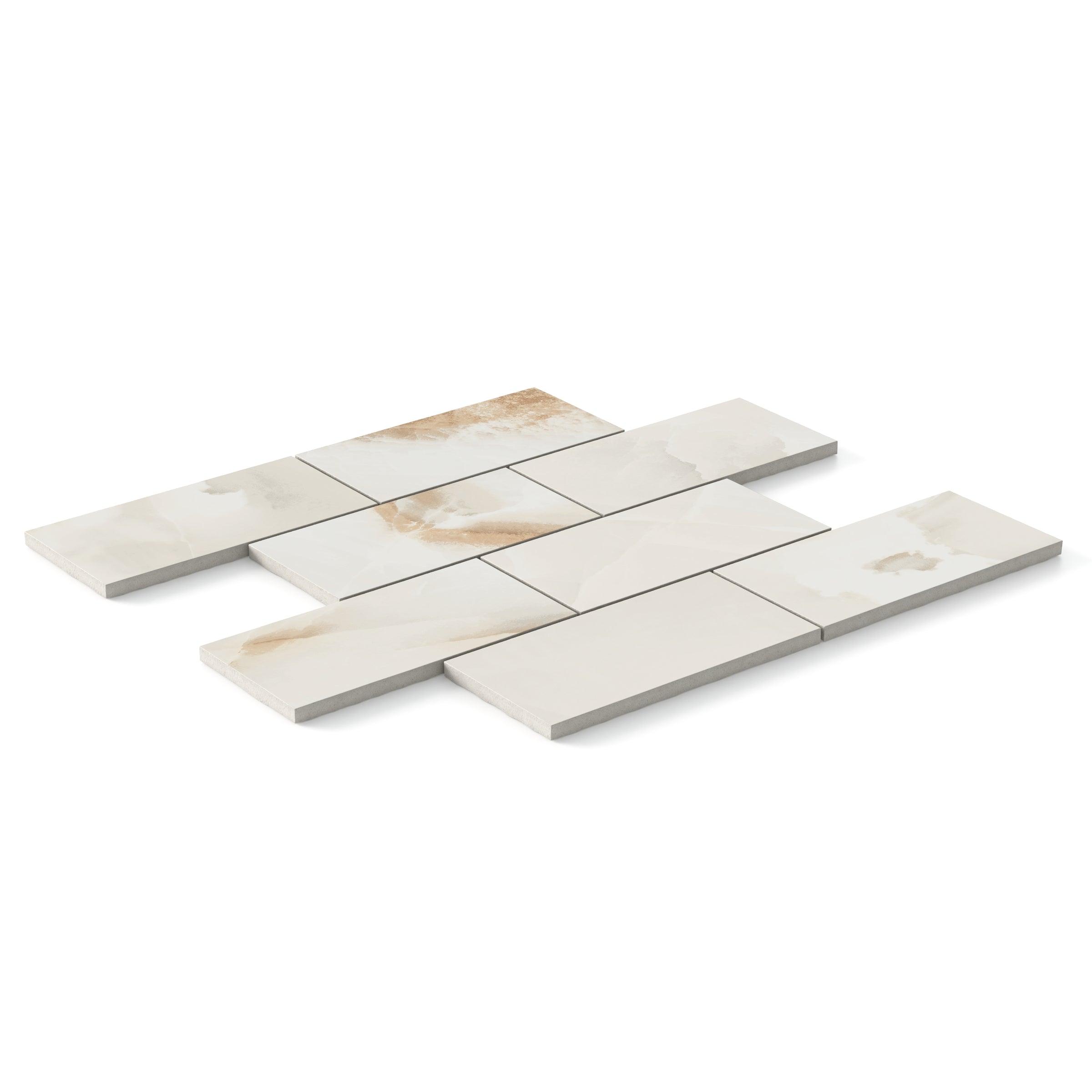 Astrid 3x6 Matte Porcelain Mosaic Tile in Alabaster
