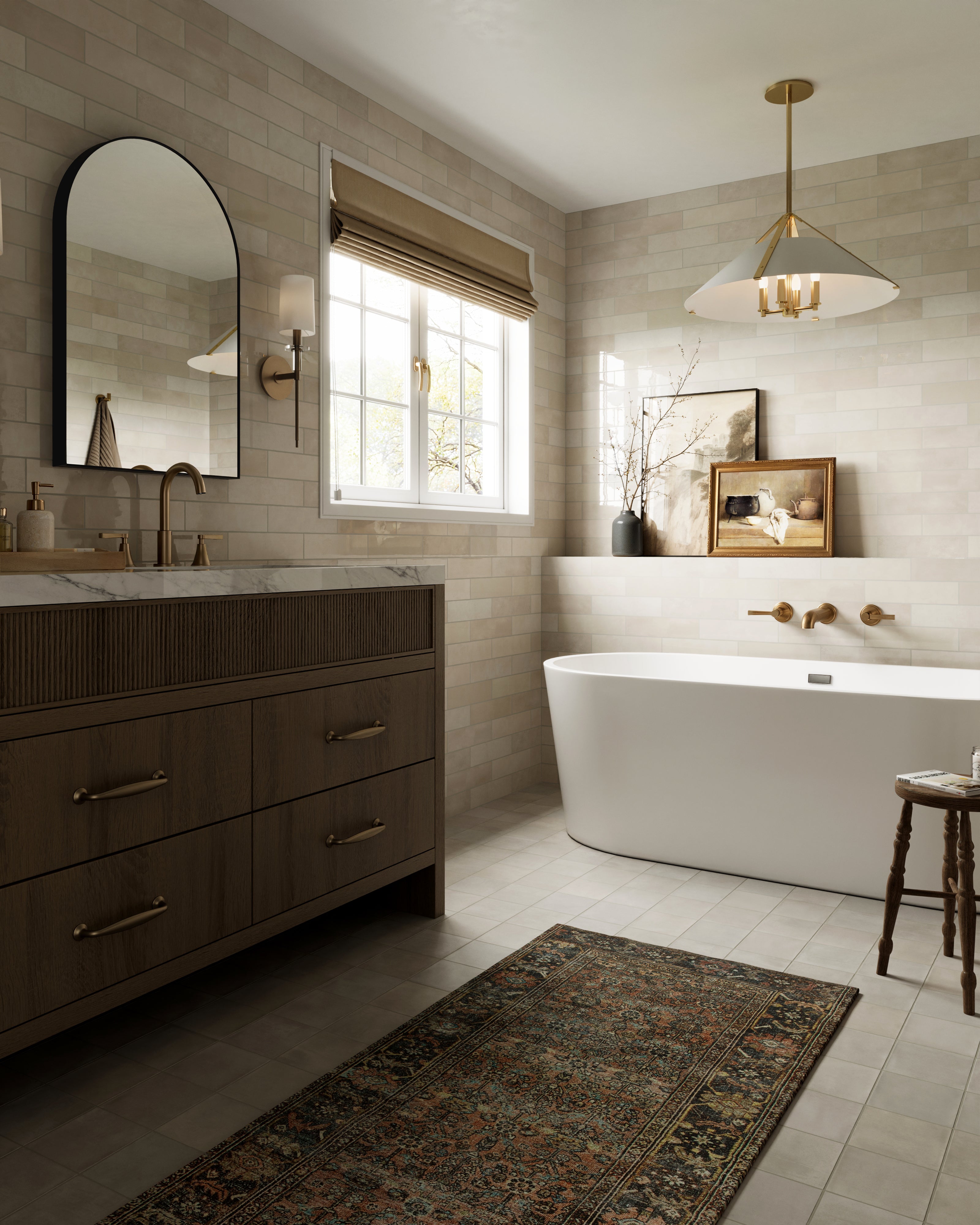 Sloane 12x24 Matte Porcelain Tile in Sandstone