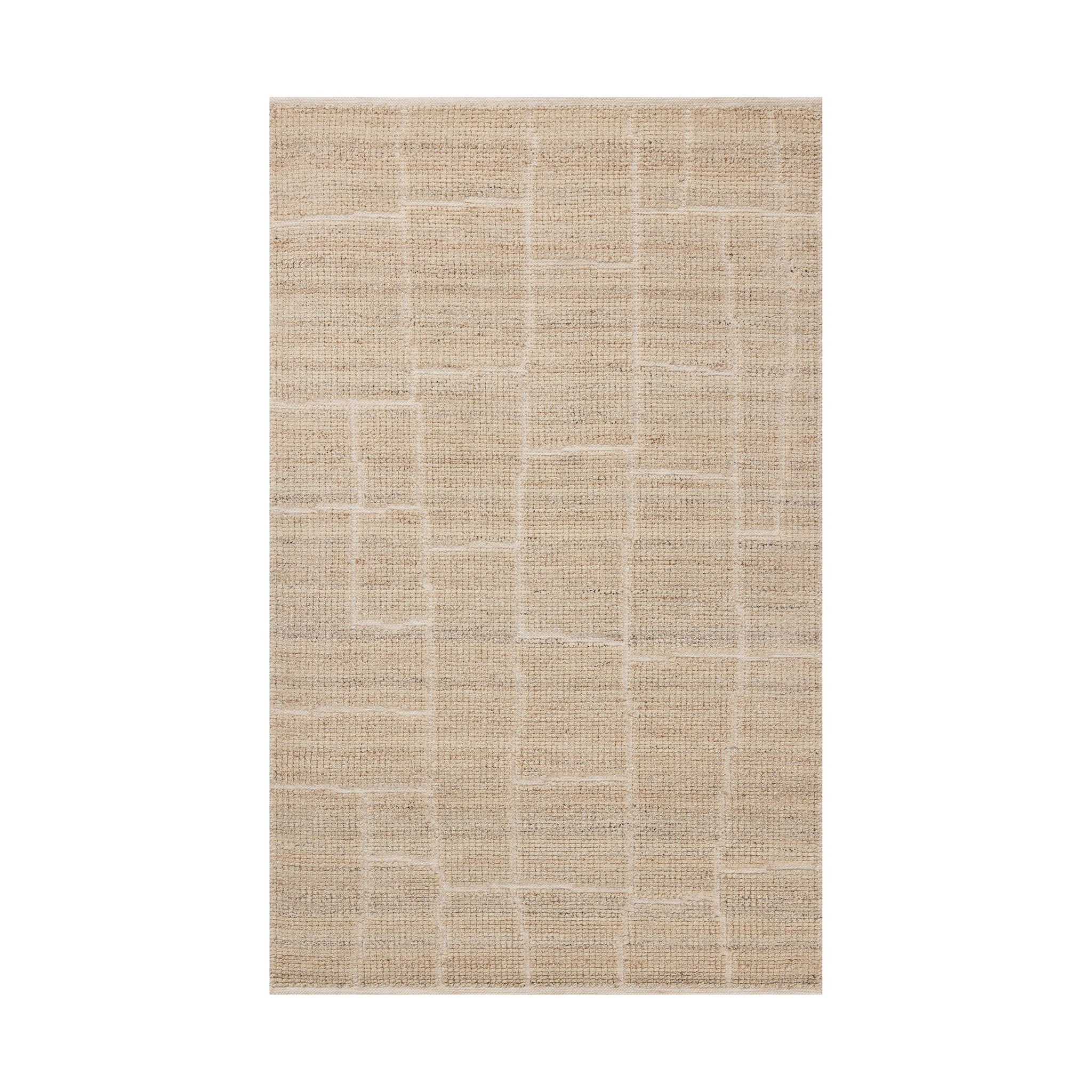 Linton Wool Blend Hand Loomed Rug in Natural, 2'0" x 3'0"