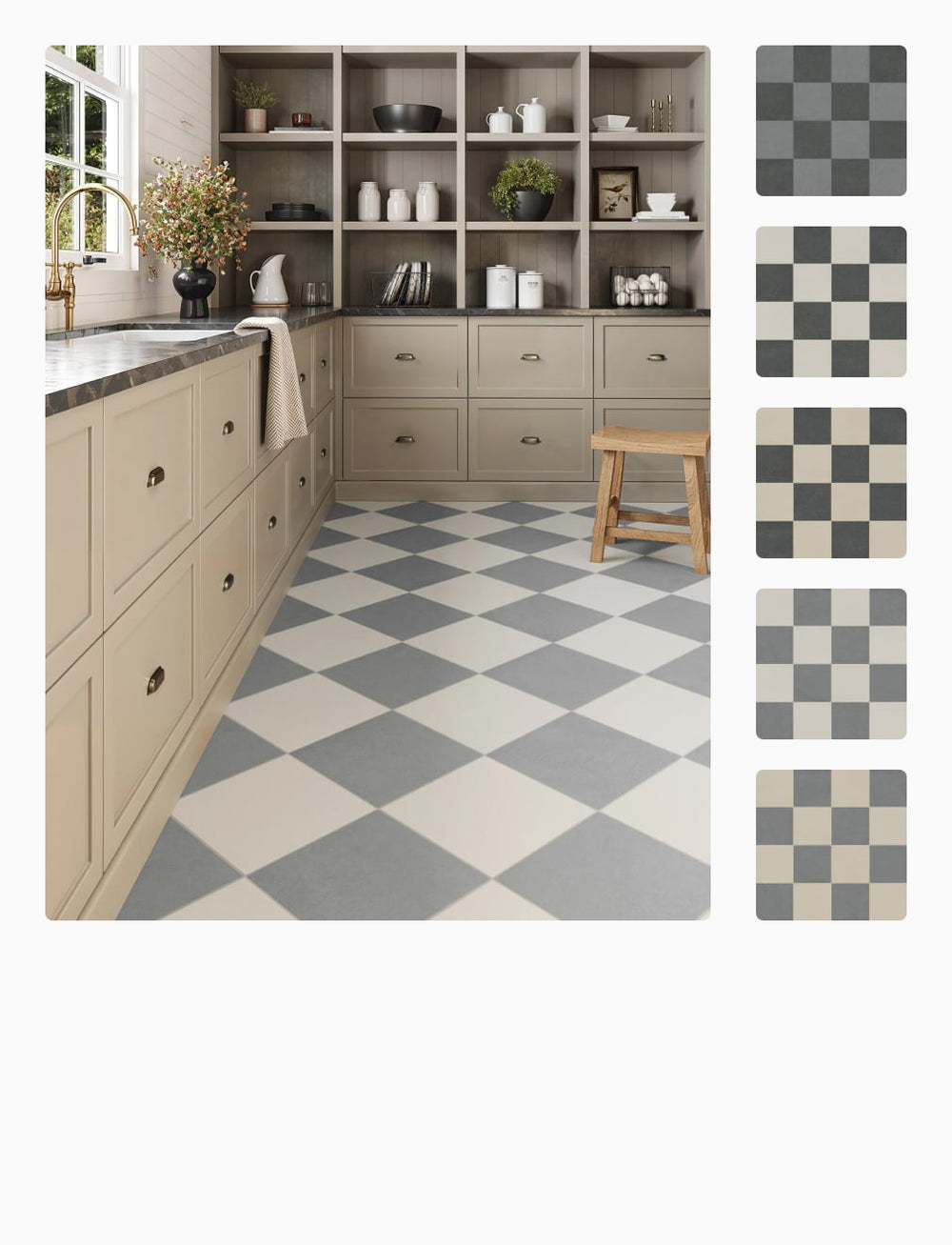 Checkerboard Tile | Floor, Wall - $2 Sample