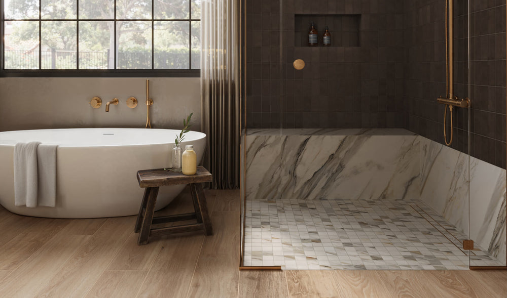 Brown Bathroom Tile | Shower, Floor & Wall - $1 Sample