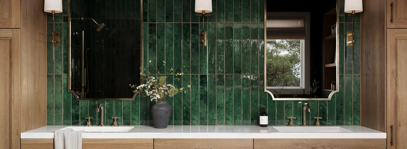 Green Bathroom Tile | Shower, Floor & Wall - $2 Sample