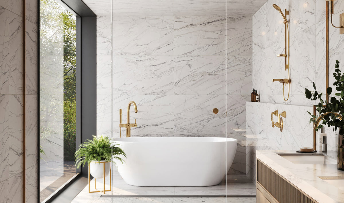 Shop Marble Look Bathroom Tile | Claim Your $1 Tile Sample