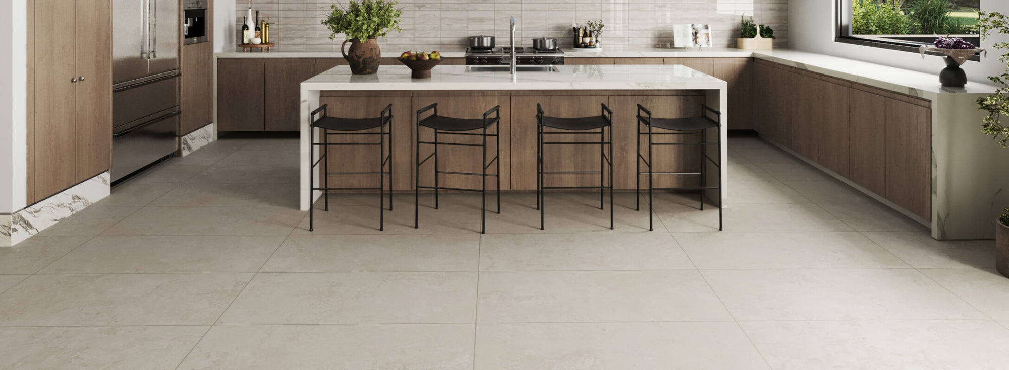 Kitchen Floor Tile | Non-Slip, Porcelain - $2 Sample