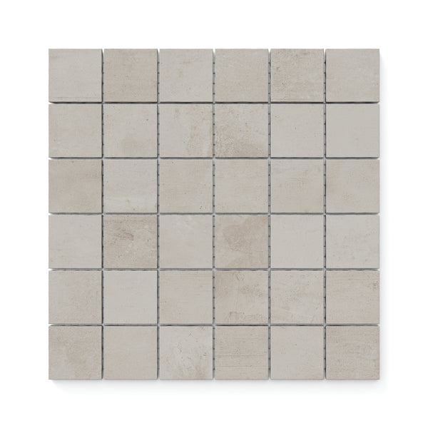 Ramsey 2x2 Matte Porcelain Mosaic Tile in Chalk