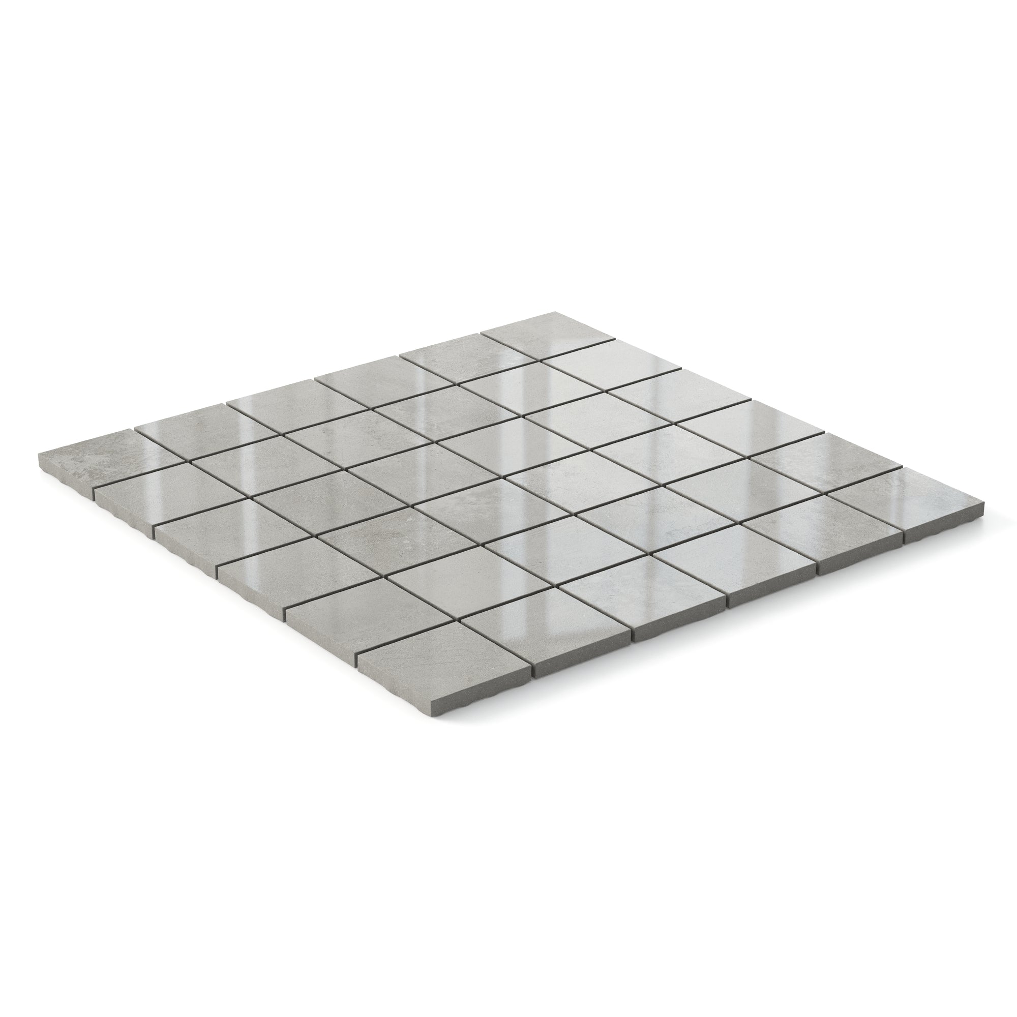 Ramsey 2x2 Polished Porcelain Mosaic Tile in Ash