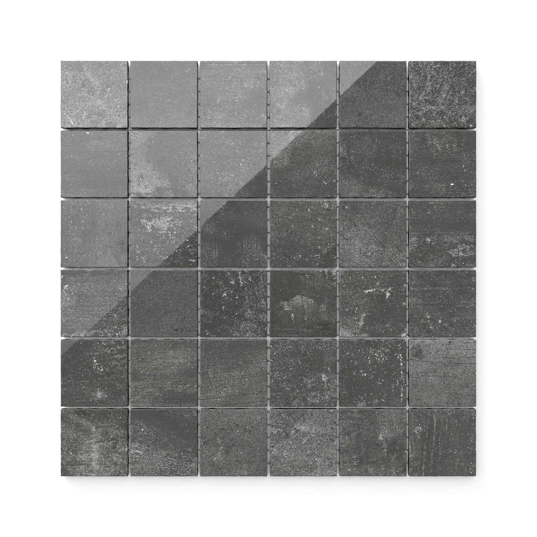 Ramsey 2x2 Polished Porcelain Mosaic Tile in Coal