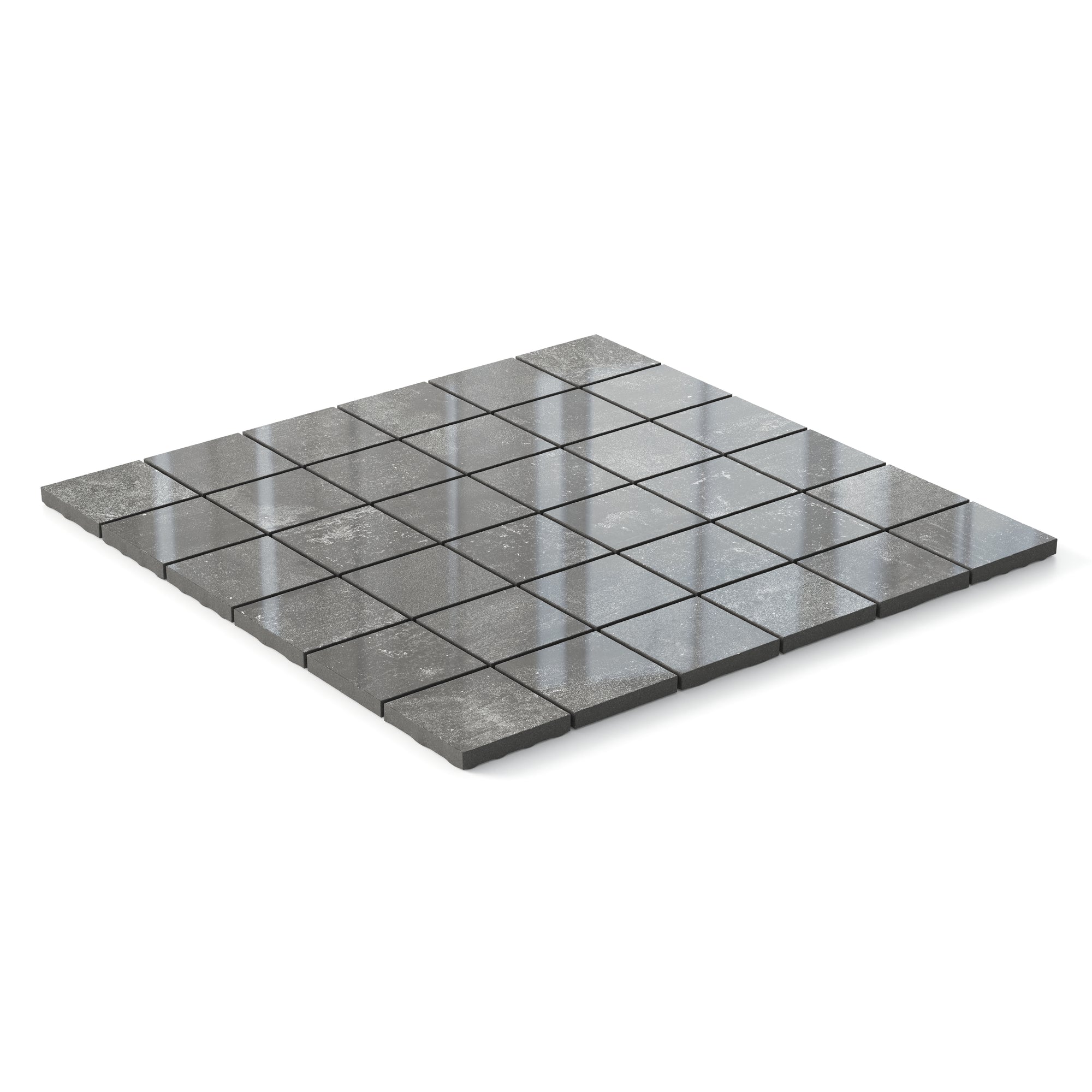 Ramsey 2x2 Polished Porcelain Mosaic Tile in Coal