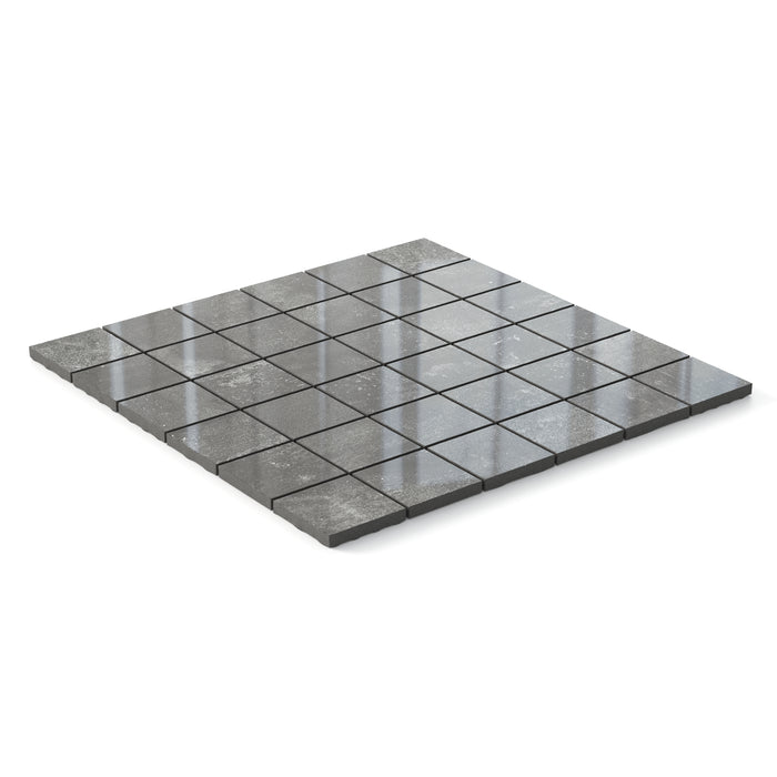 Ramsey 2x2 Polished Porcelain Mosaic Tile in Coal