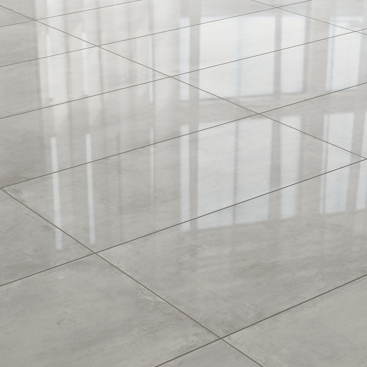 Ramsey 24x48 Polished Porcelain Tile in Ash