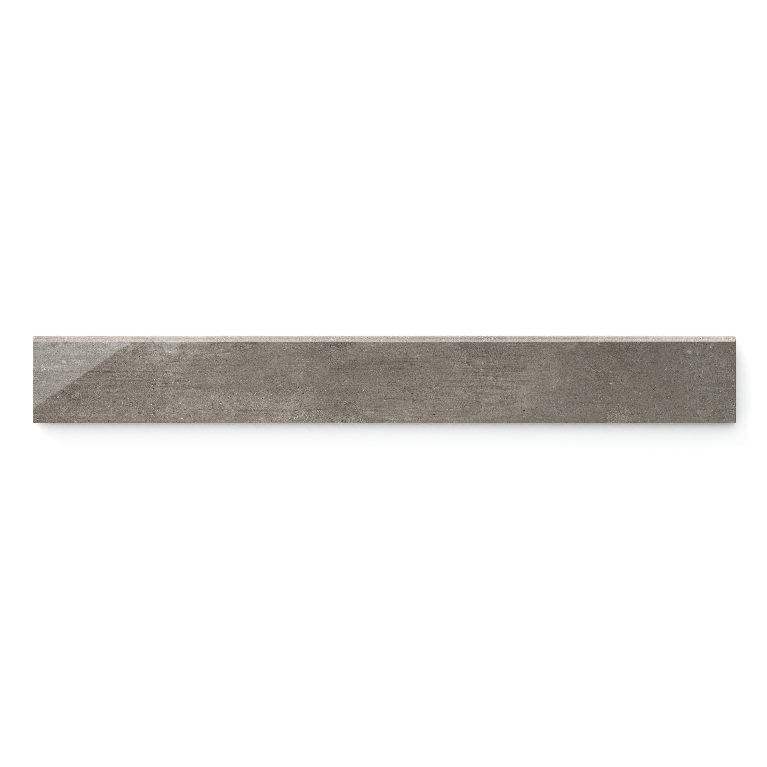 Ramsey 3x24 Polished Porcelain Bullnose Tile in Smoke