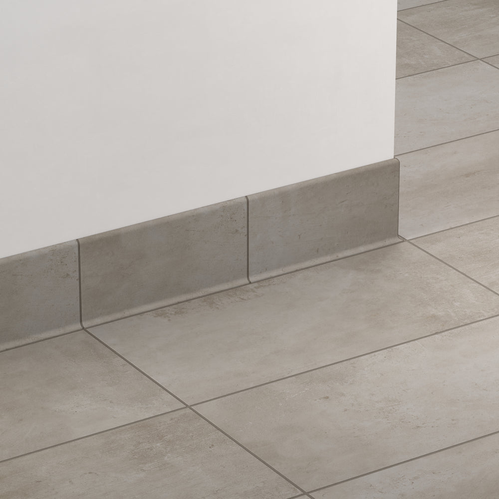 Ramsey 6x12 Matte Porcelain Cove Base Tile in Ash