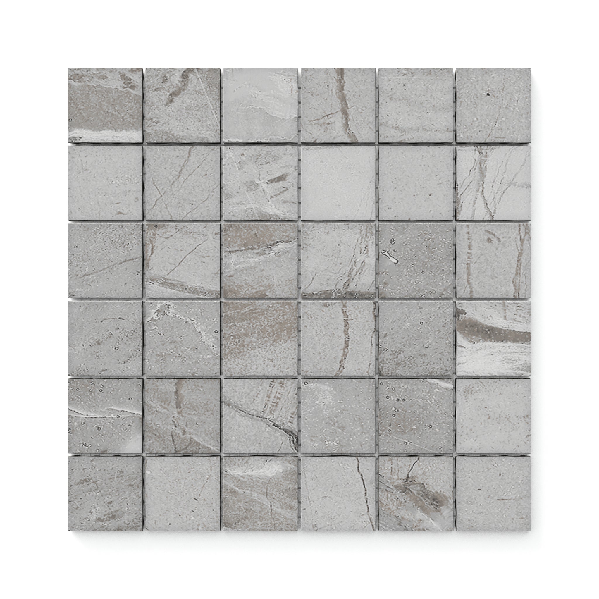 Declan 2x2 Matte Porcelain Mosaic Tile in Grey