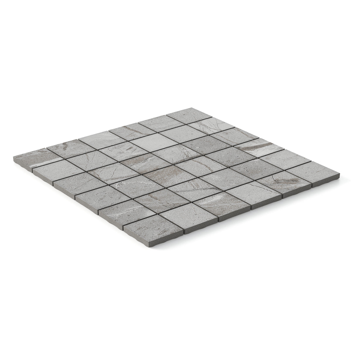 Declan 2x2 Matte Porcelain Mosaic Tile in Grey