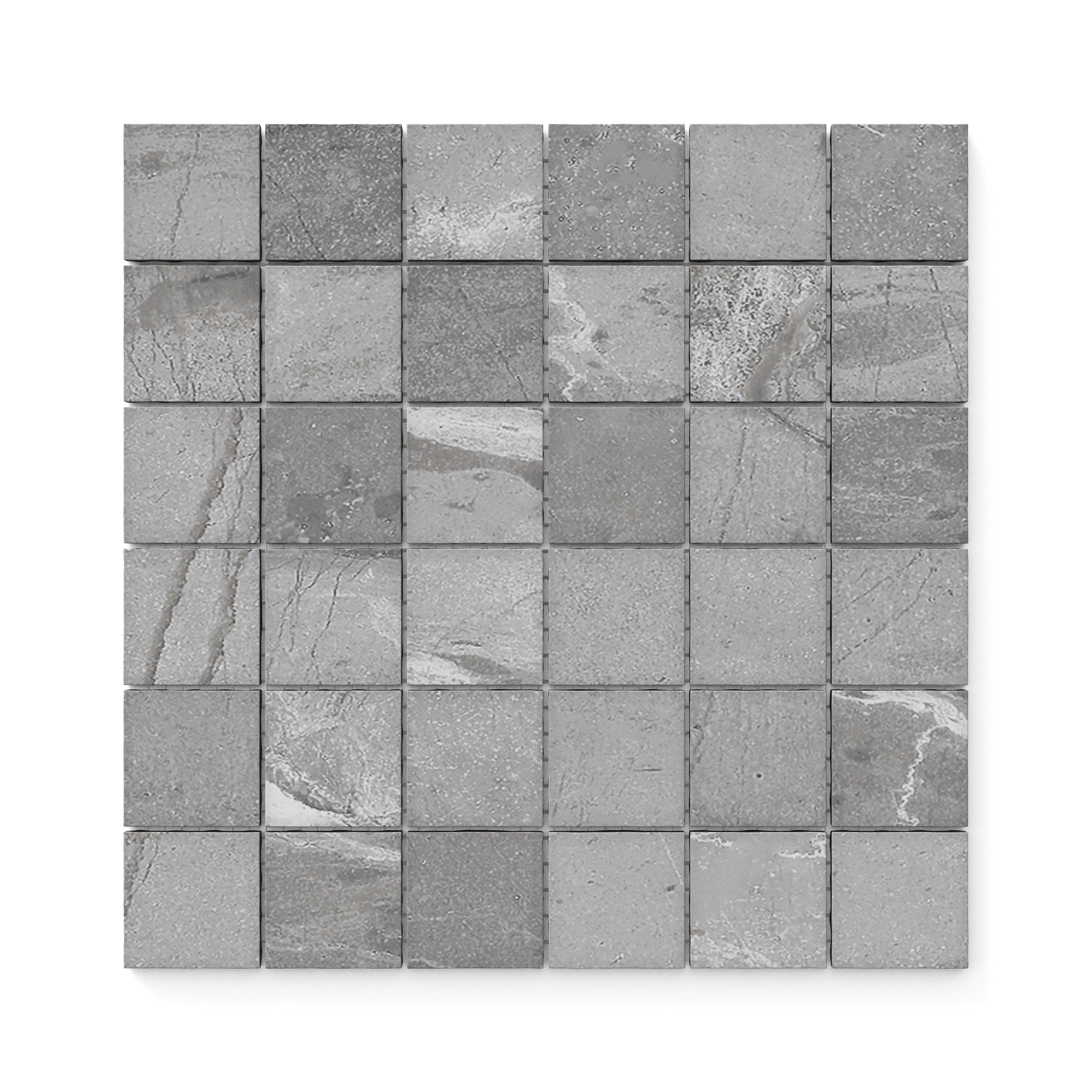 Declan 2x2 Matte Porcelain Mosaic Tile in Iron