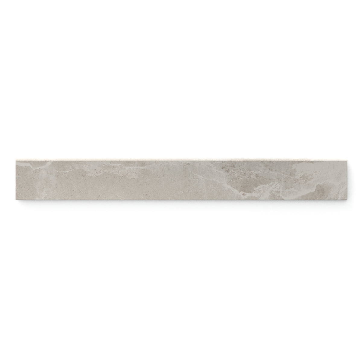 Declan 3x24 Matte Porcelain Bullnose Tile in Ash