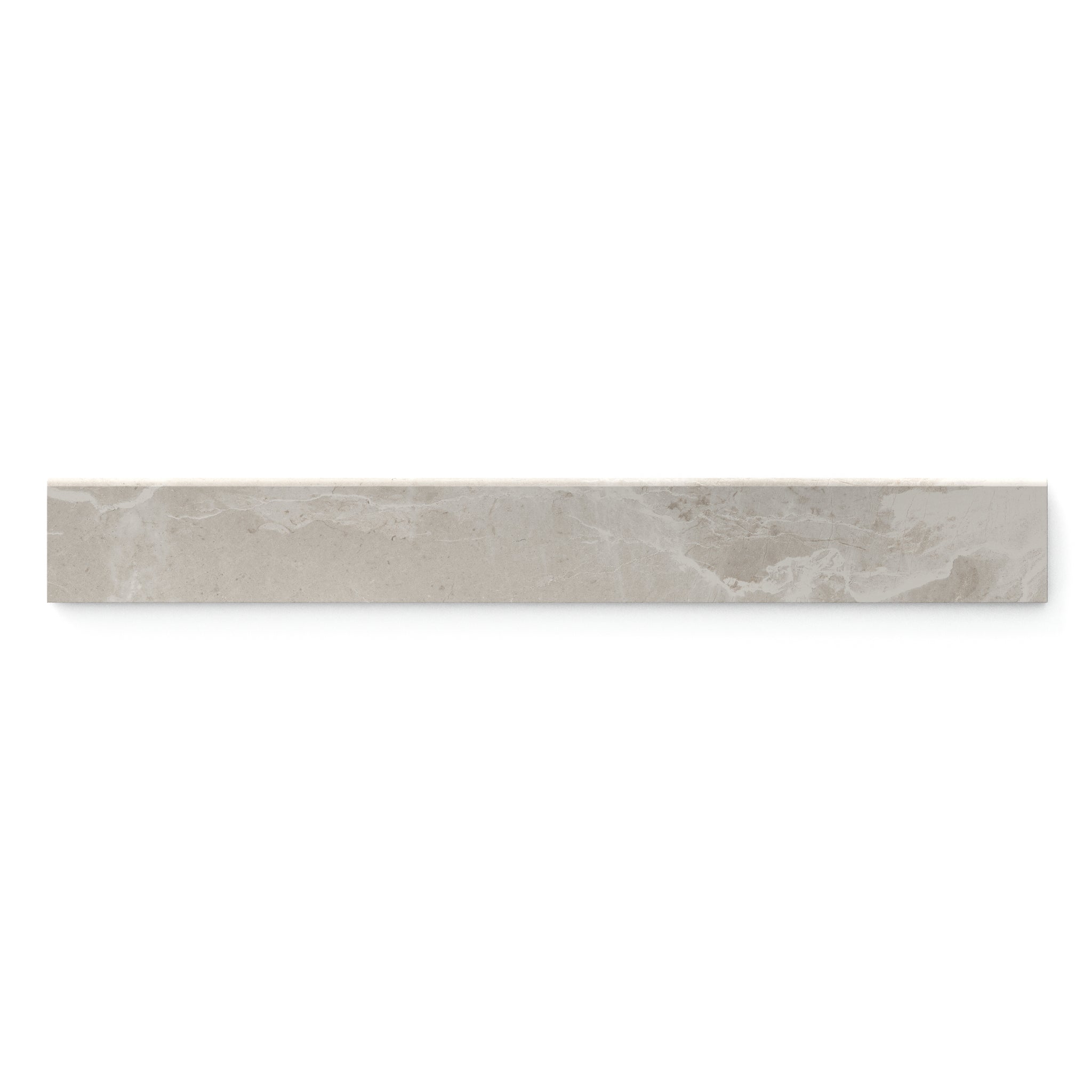 Declan 3x24 Matte Porcelain Bullnose Tile in Ash