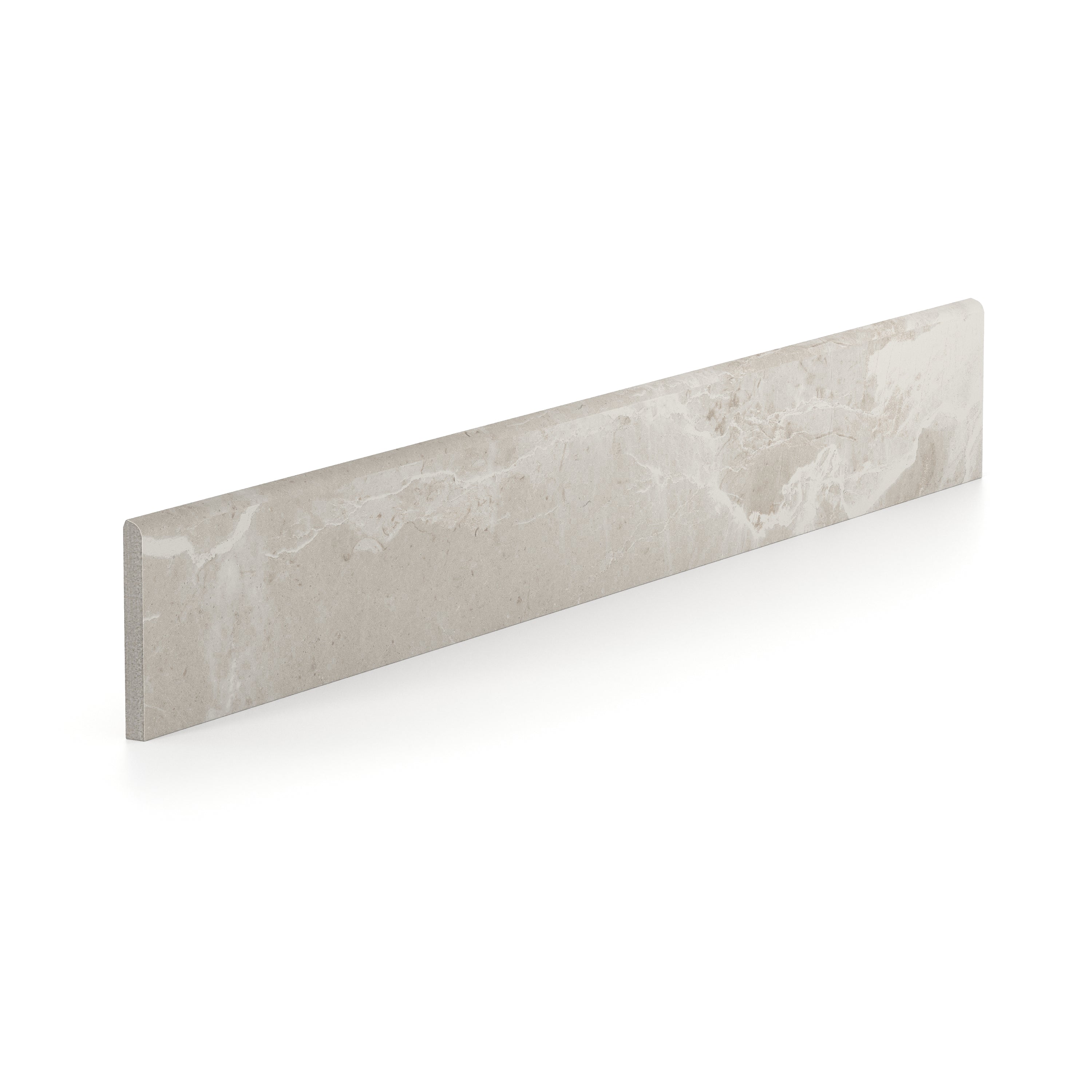 Declan 3x24 Matte Porcelain Bullnose Tile in Ash