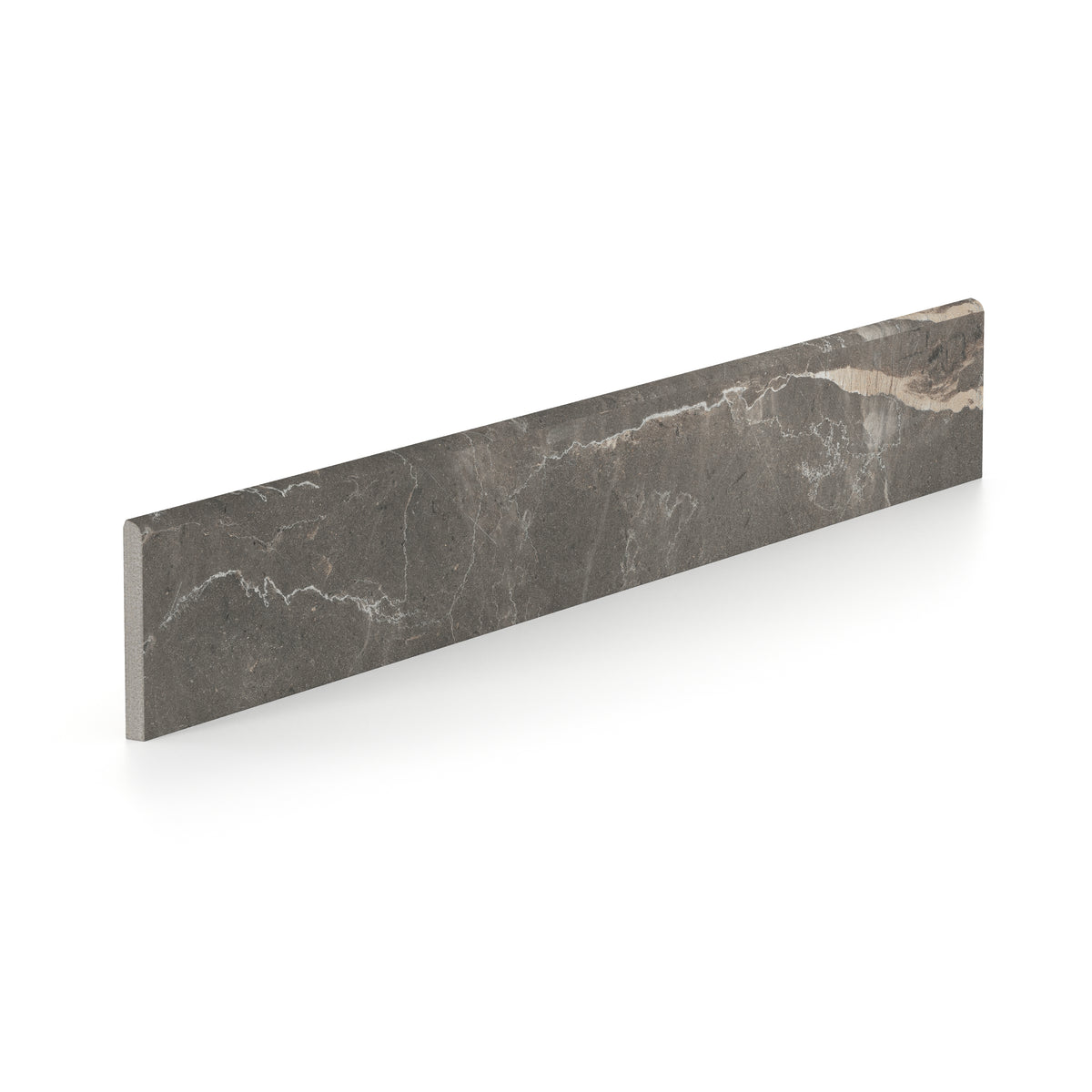 Declan 3x24 Matte Porcelain Bullnose Tile in Brown