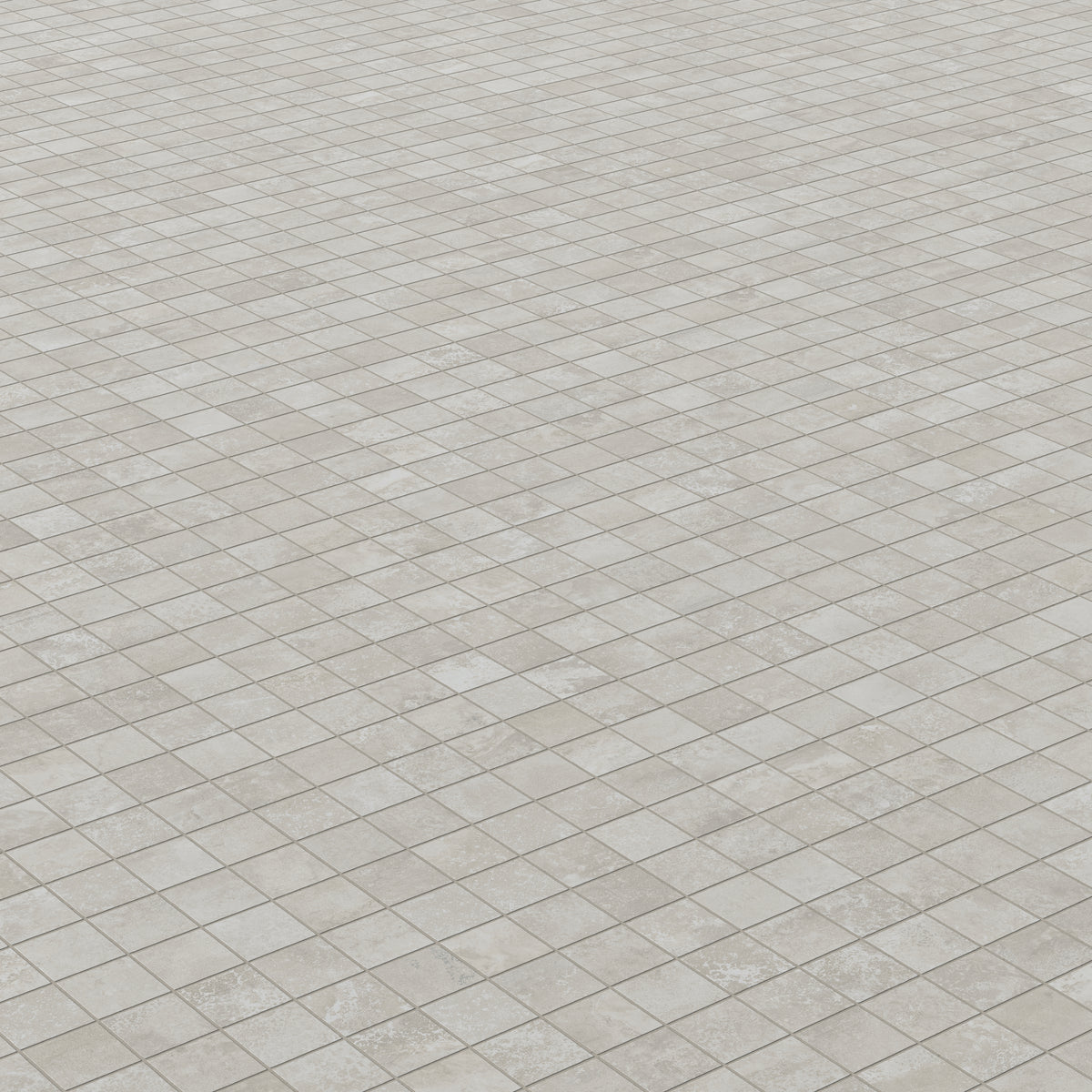 Pierce Ash 2x2 Matte: Concrete Look Mosaic, Made in the USA