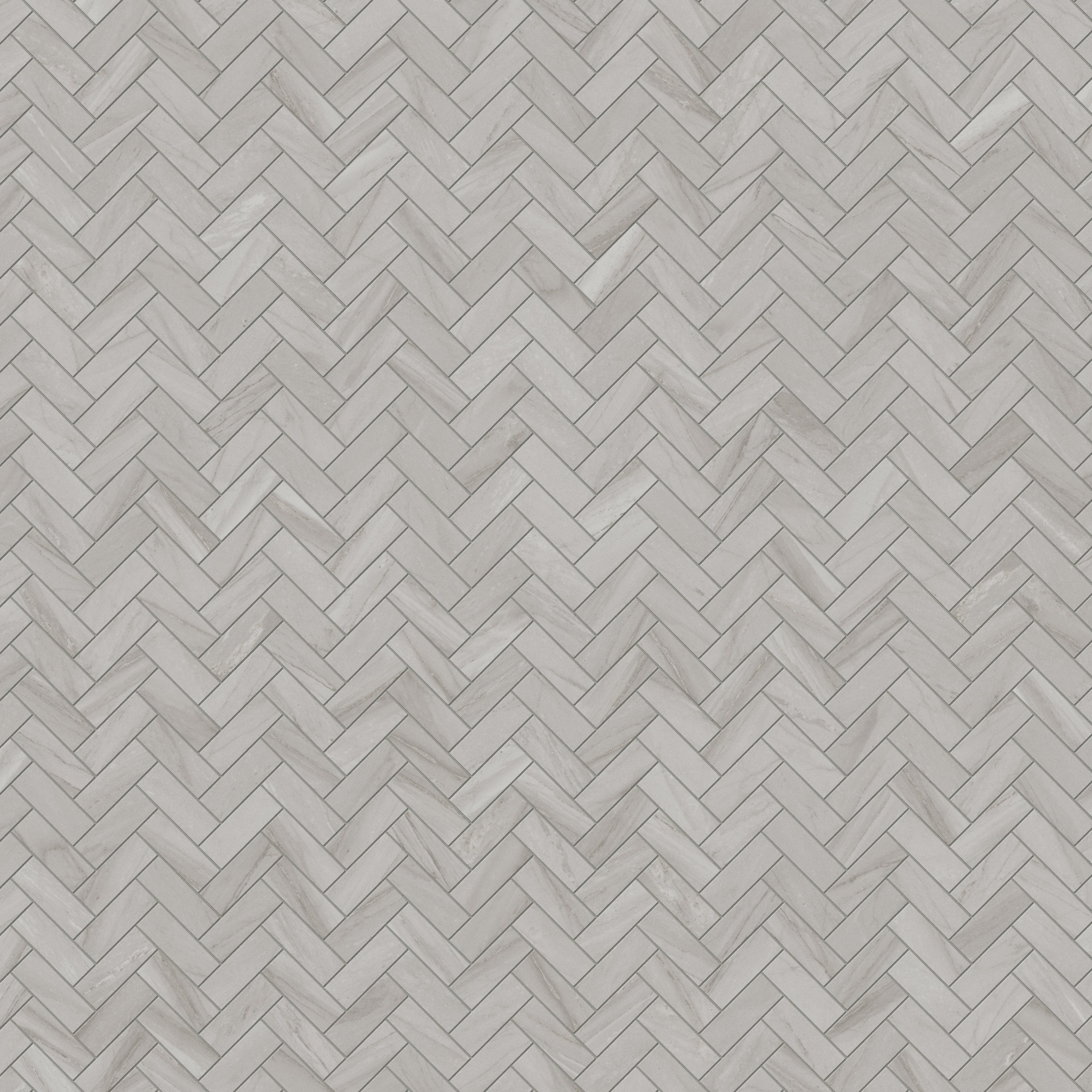 Chantel 12x15 Matte Porcelain Herringbone Mosaic Tile in Alaska Grey