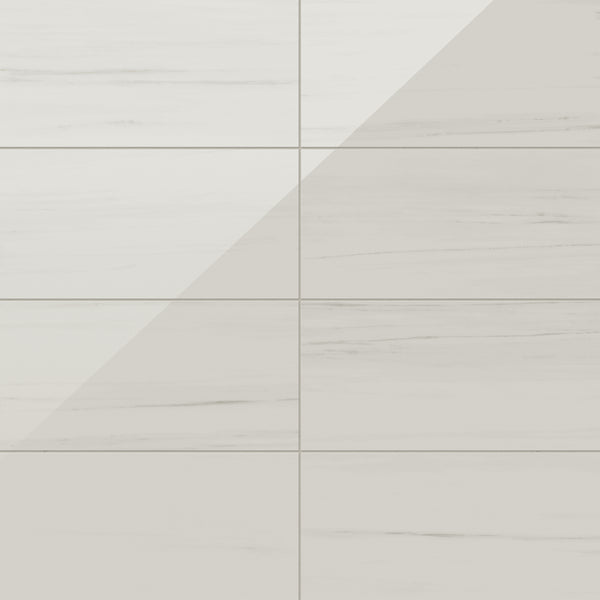 Chantel 12x24 Polished Porcelain Tile in Dolomite