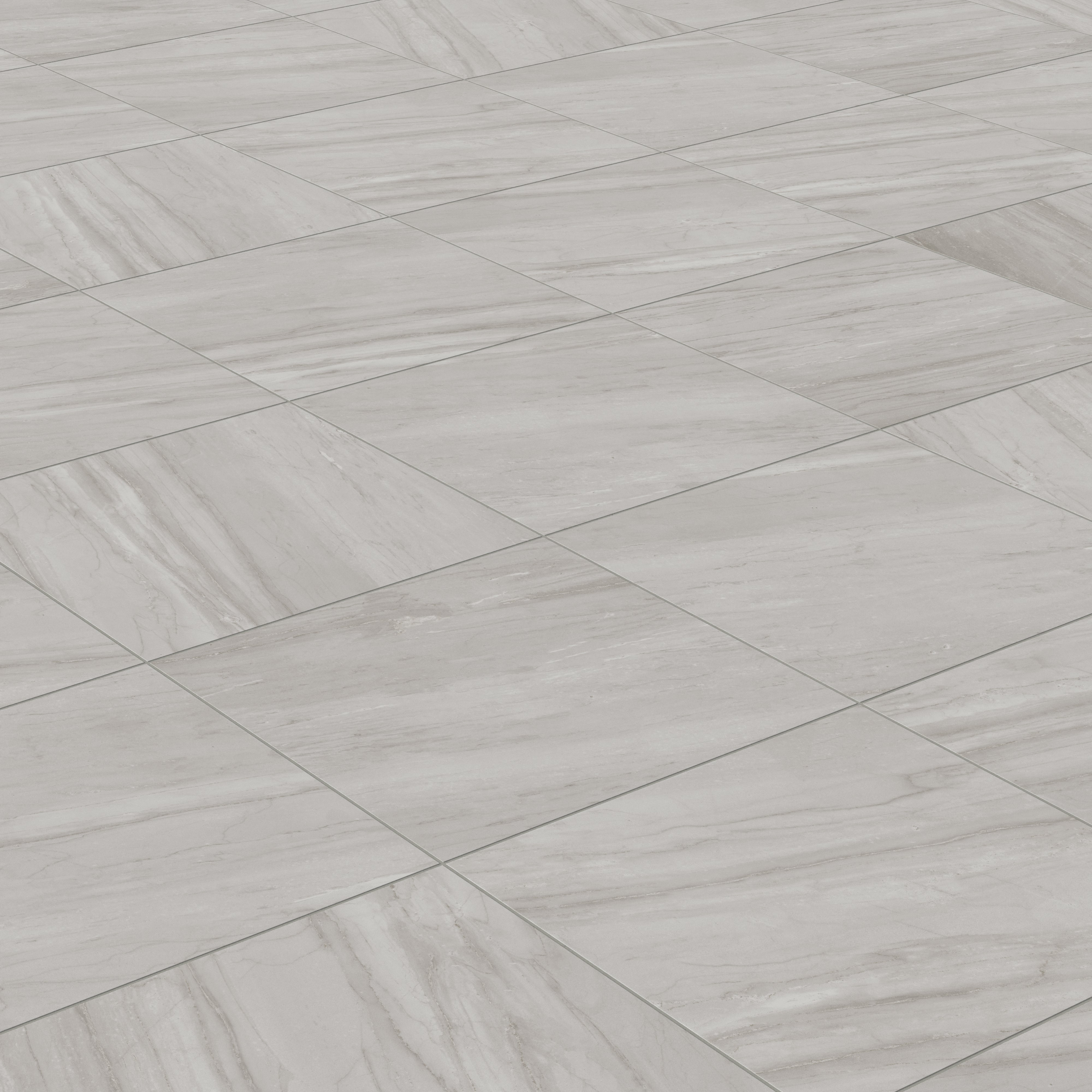 Chantel 24x24 Matte Porcelain Tile in Alaska Grey