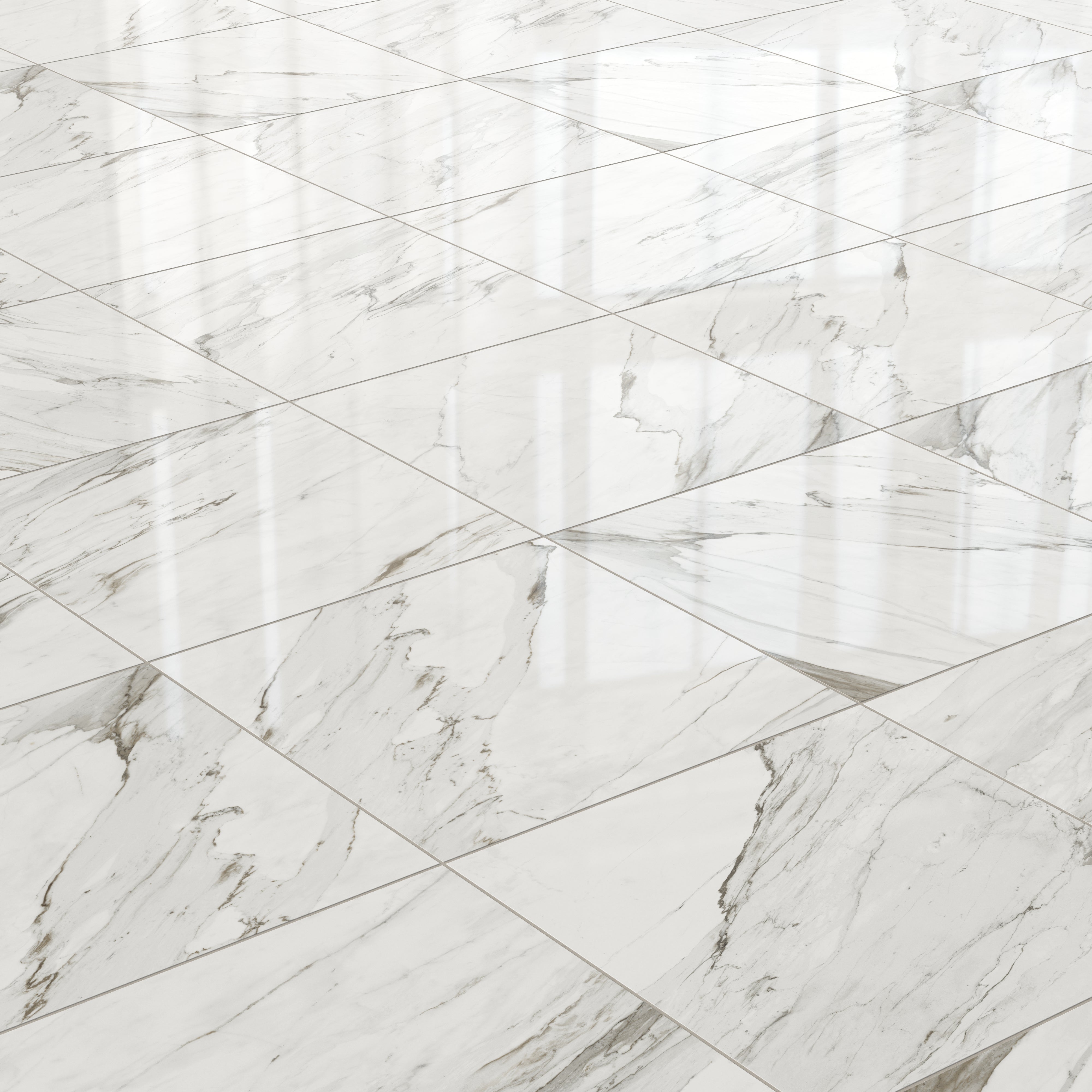 Chantel 24x24 Polished Porcelain Tile in Apuano