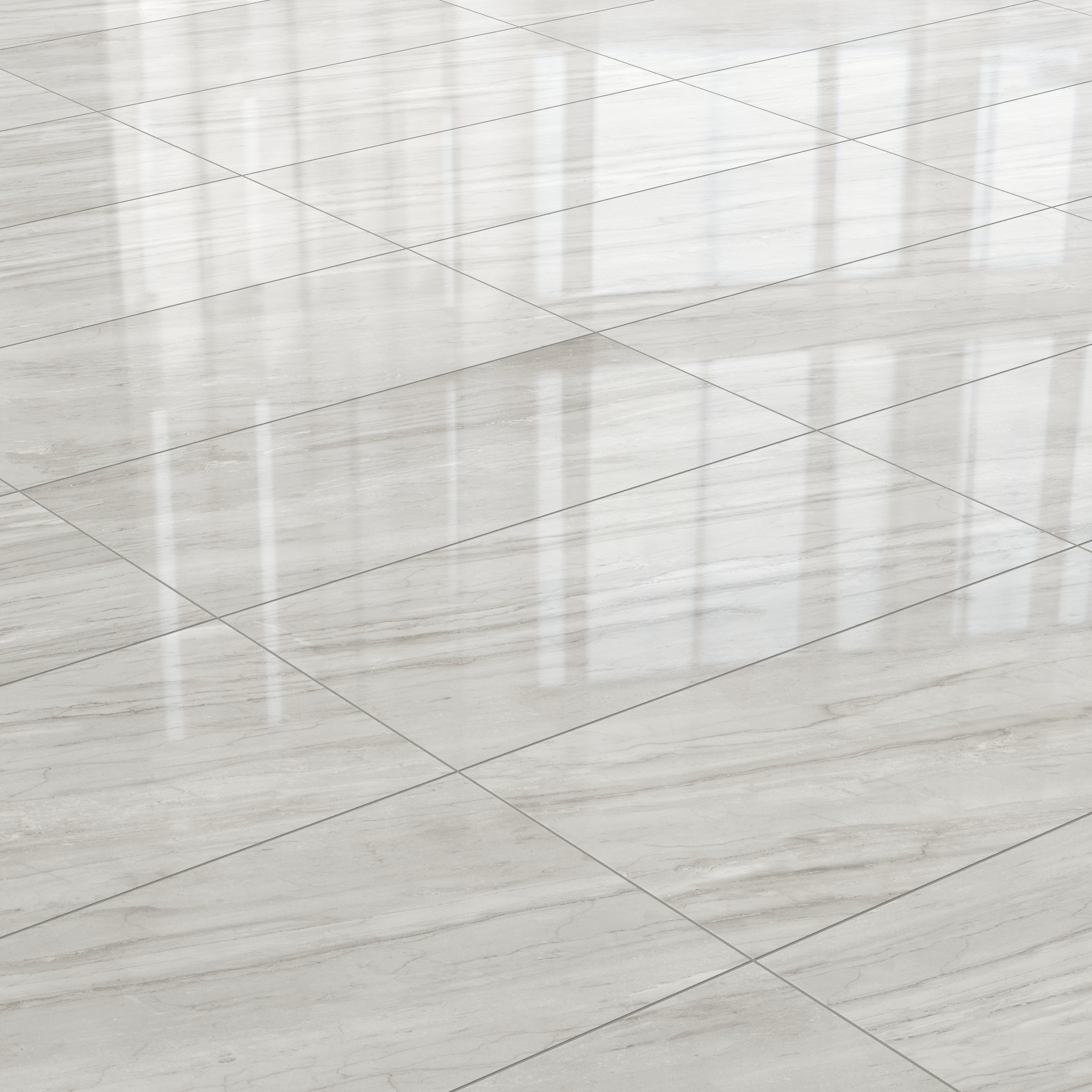 Chantel 24x48 Polished Porcelain Tile in Alaska Grey