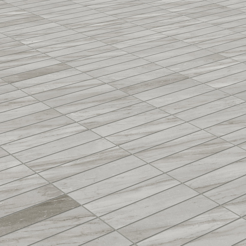 Chantel 3x12 Matte Porcelain Tile in Alaska Grey