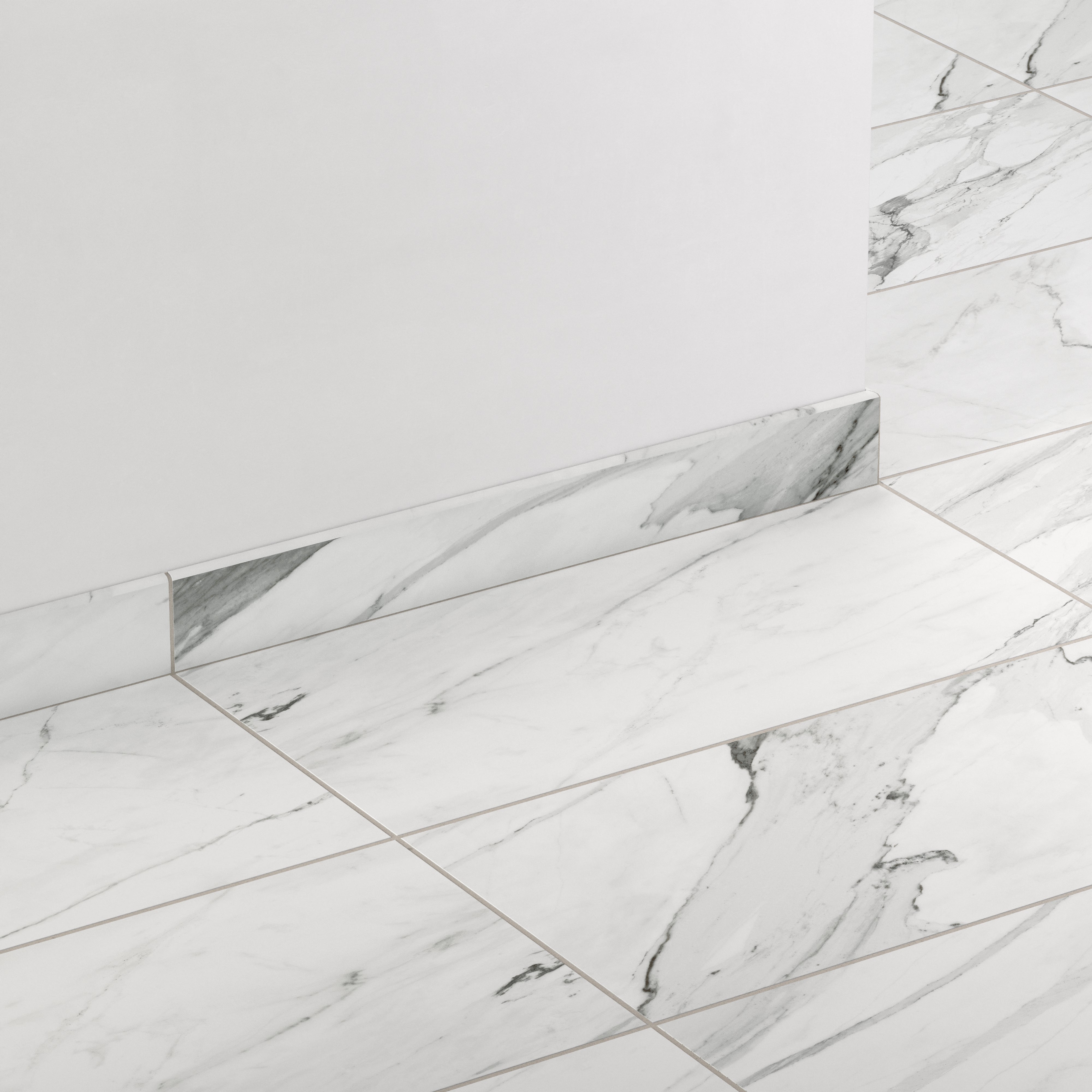 Chantel 3x24 Matte Porcelain Bullnose Tile in Apuano