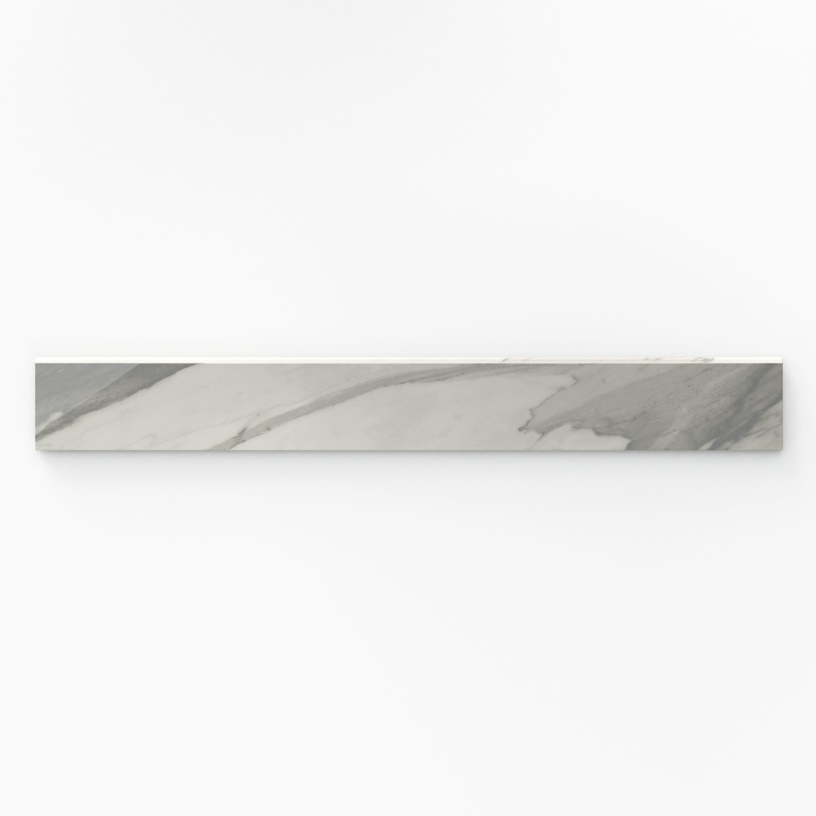 Chantel 3x24 Polished Porcelain Bullnose Tile in Apuano