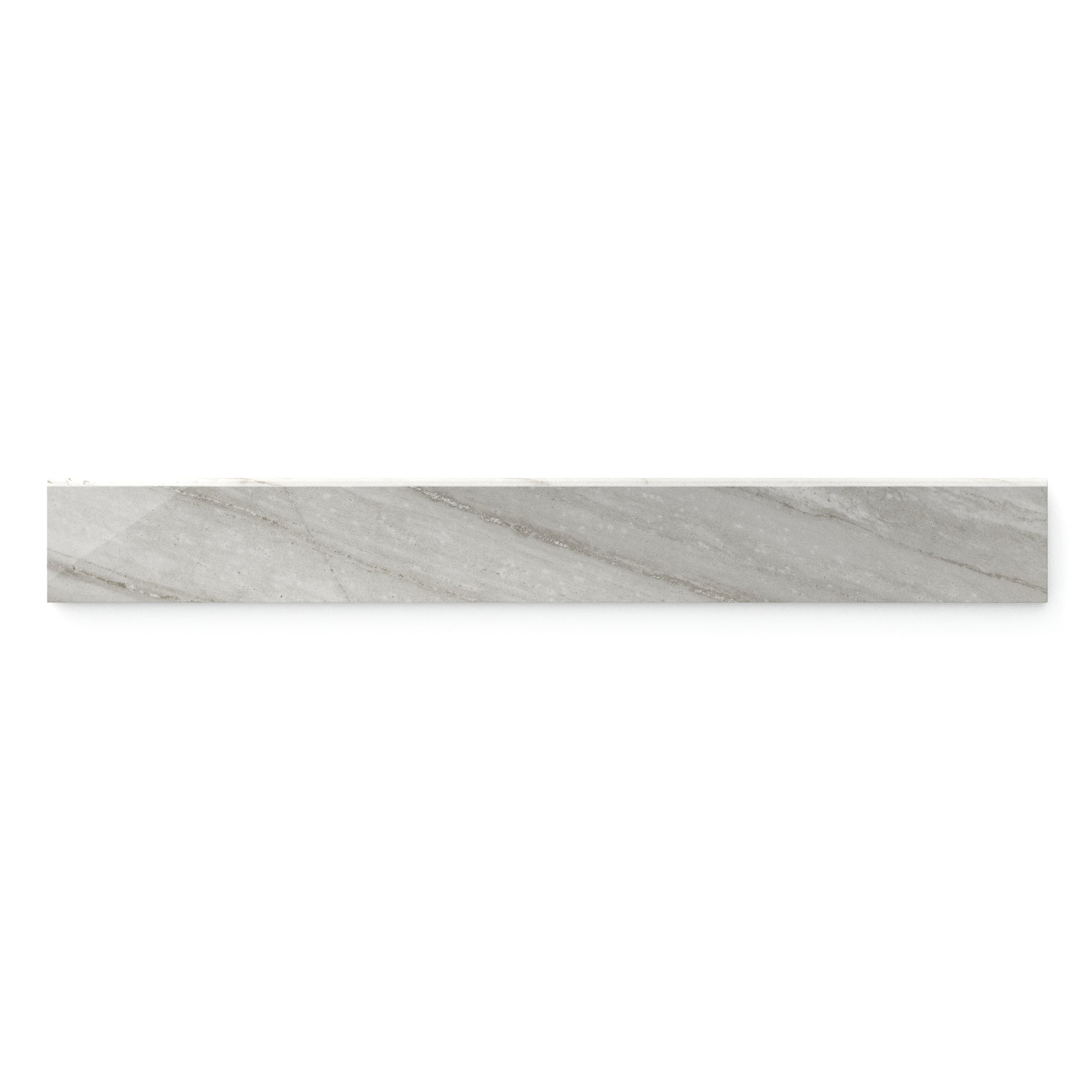 Chantel 3x24 Polished Porcelain Bullnose Tile in Alaska Grey
